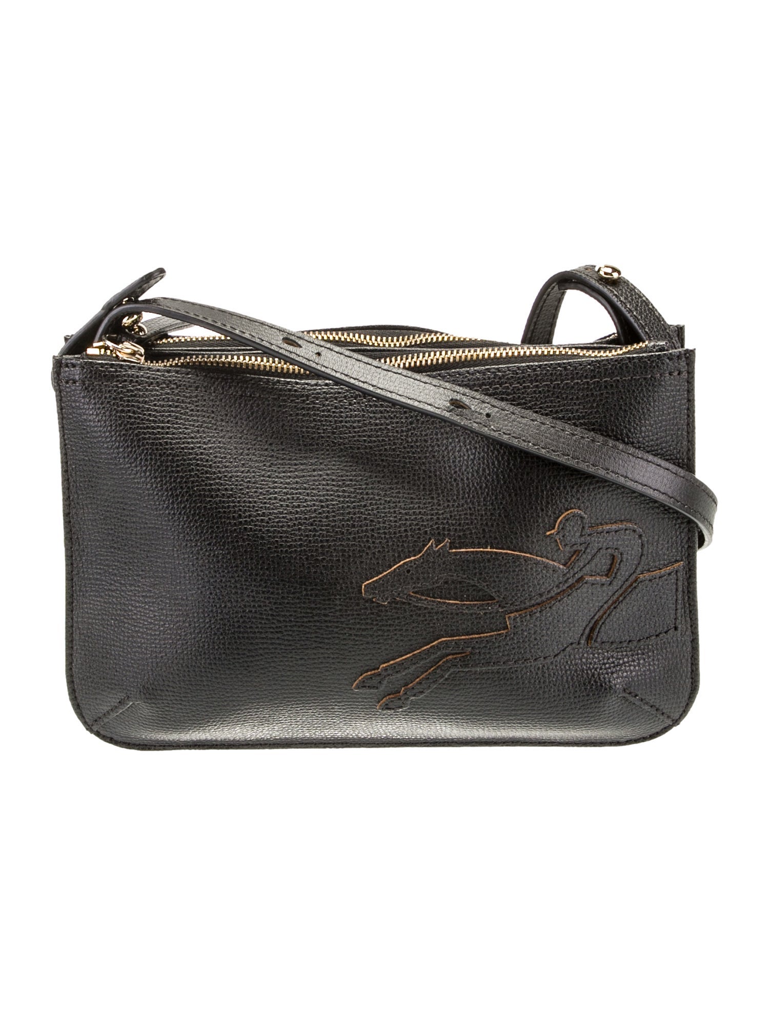 Longchamp Leather Crossbody Bag - Black Crossbody Bags, Handbags ...