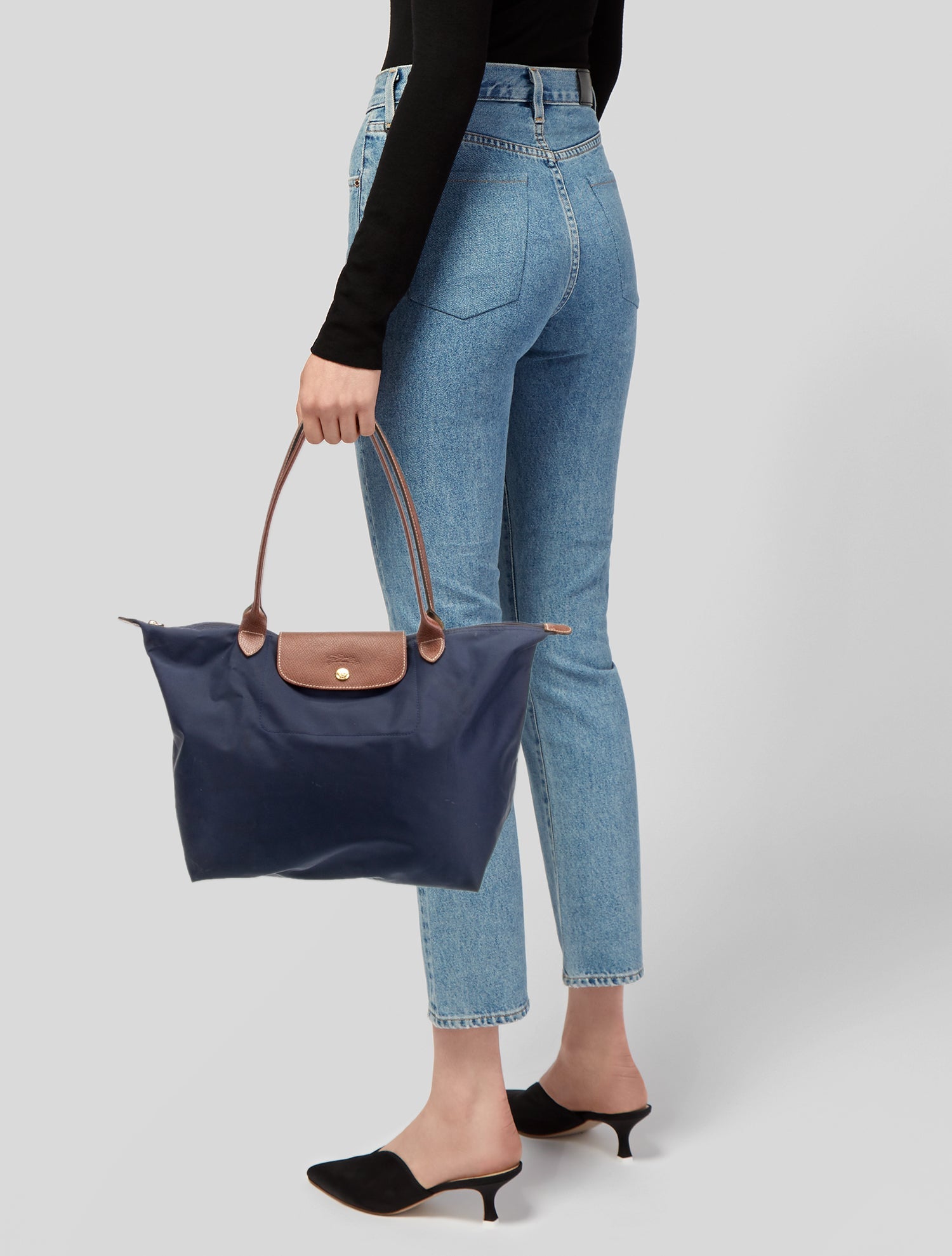 Longchamp Le Pliage Tote - Black Totes, Handbags - WL874796 | The RealReal
