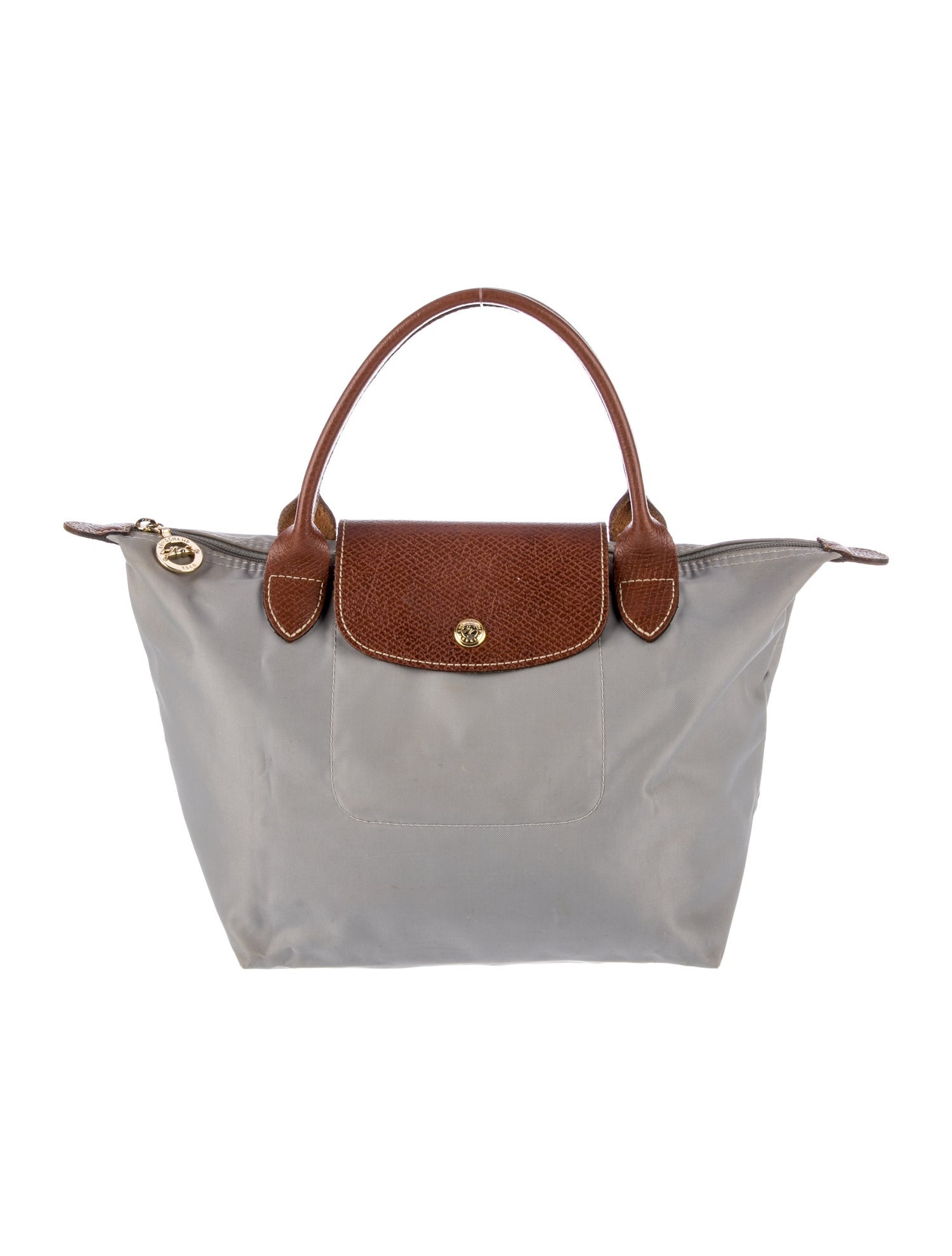 Longchamp Nylon Top Handle Bag - Grey Handle Bags, Handbags - WL877975 ...