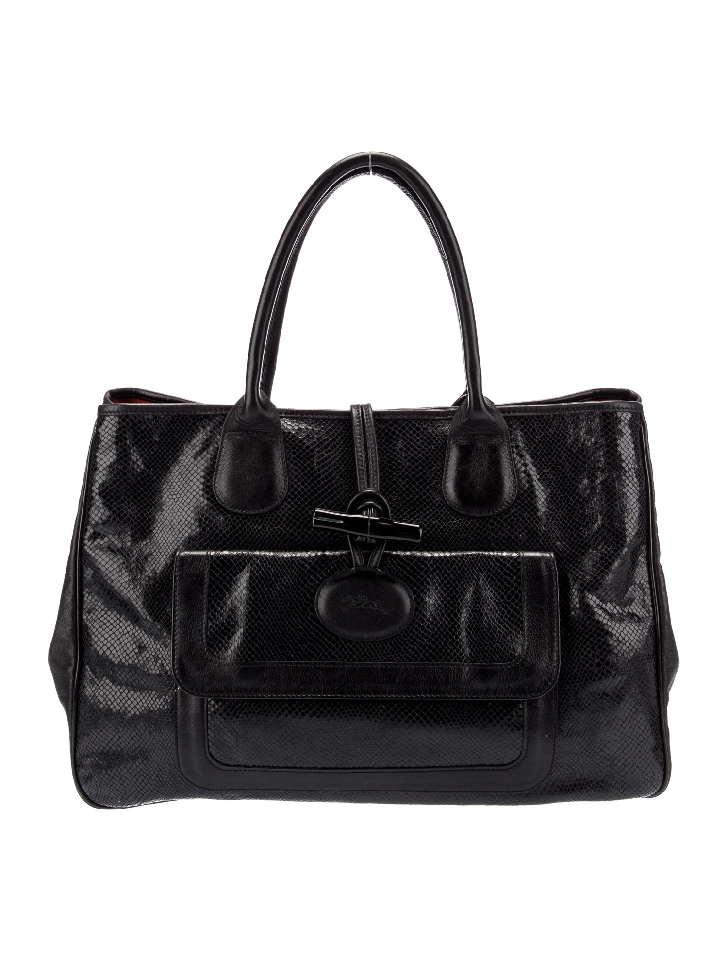 Longchamp Leather Shoulder Bag - Black Totes, Handbags - WL878029 | The ...