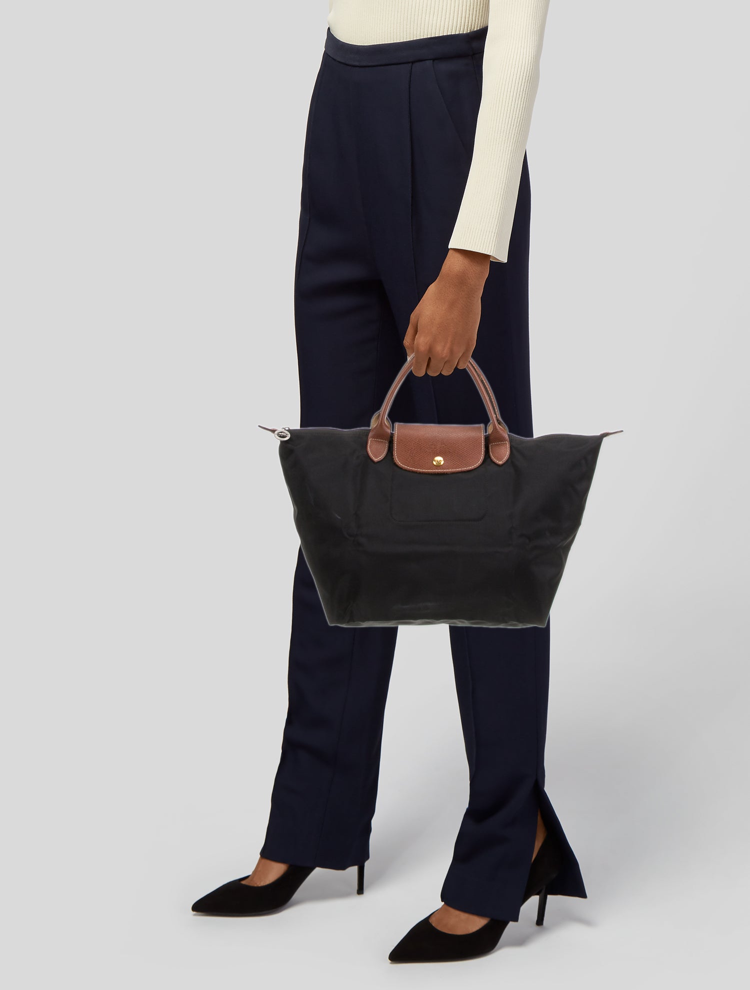Longchamp Le Pliage Tote - Black Totes, Handbags - WL874796 | The RealReal