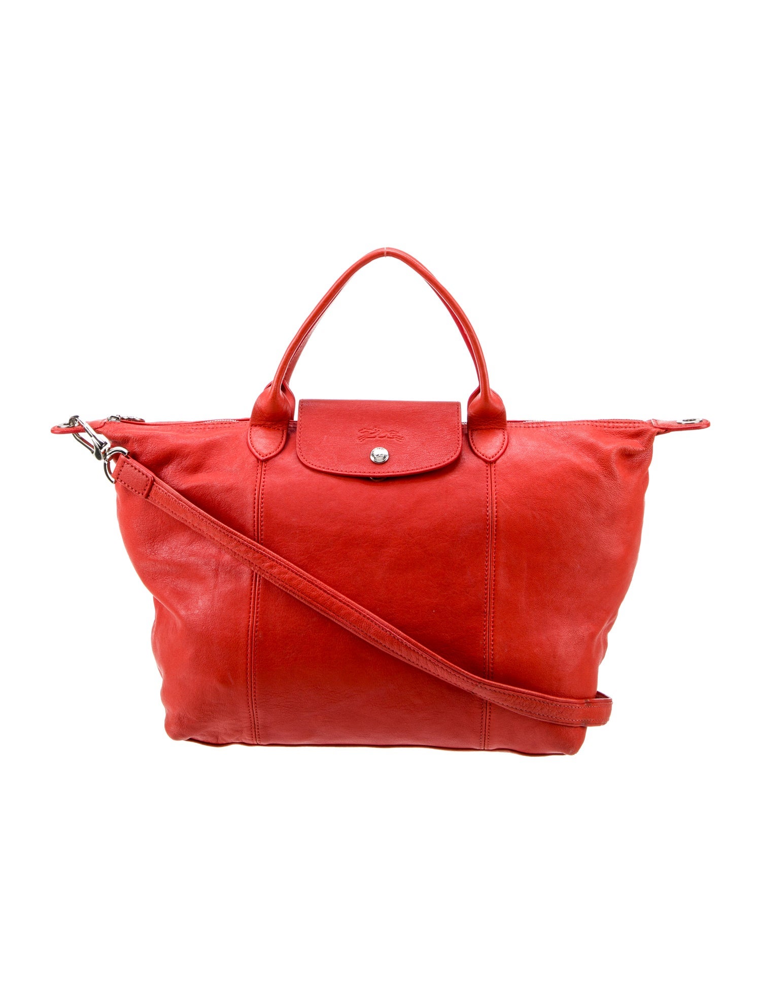 Longchamp Leather Top Handle Bag - Red Handle Bags, Handbags - WL878427 ...