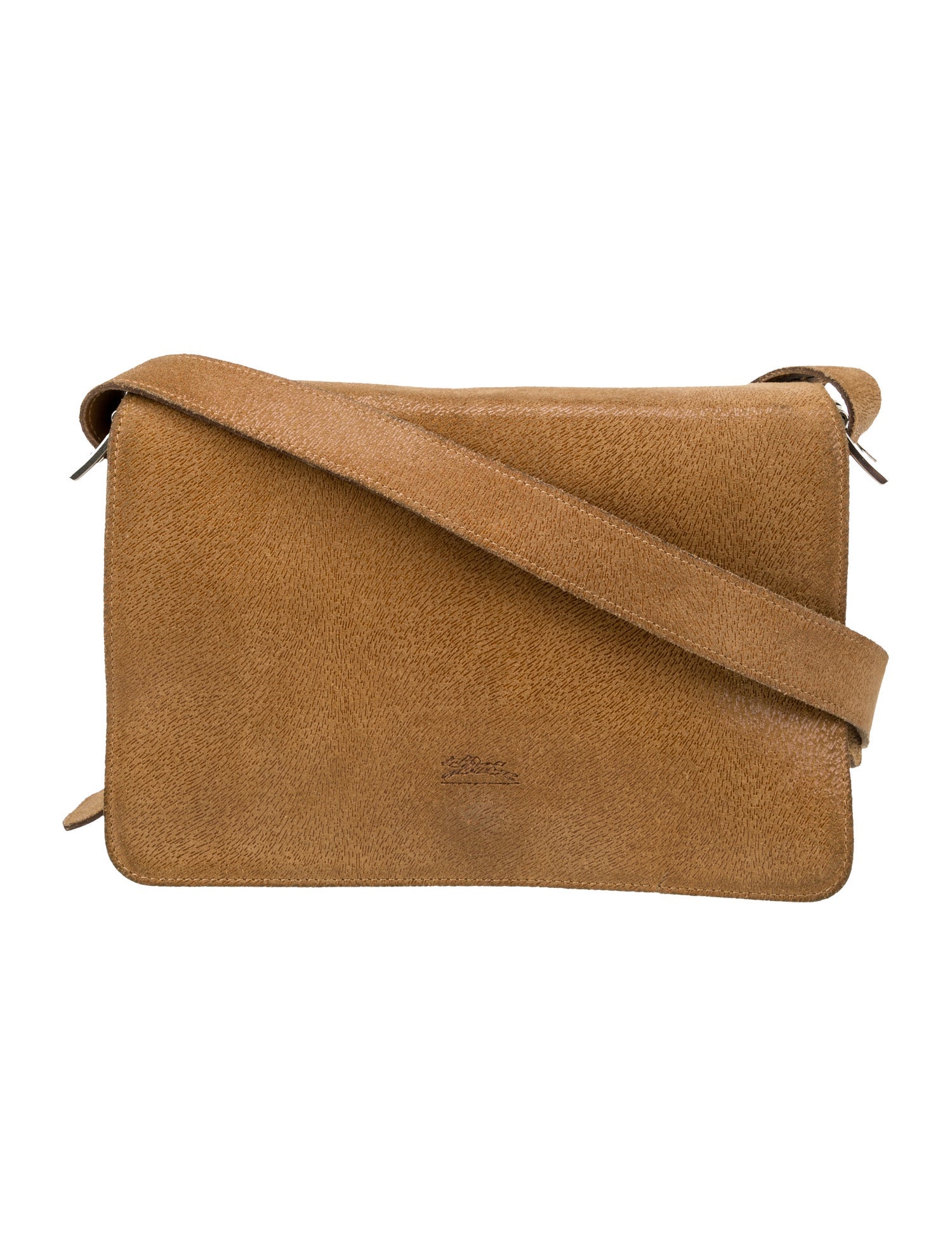 Longchamp Suede Messenger Bag - Brown Crossbody Bags, Handbags ...