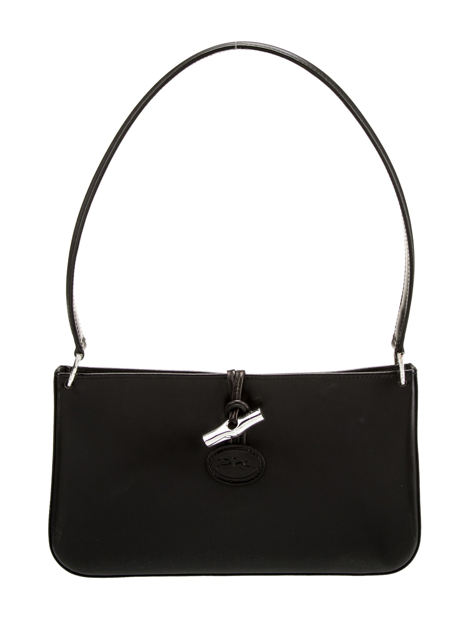 Longchamp Leather Shoulder Bag - Black Shoulder Bags, Handbags ...