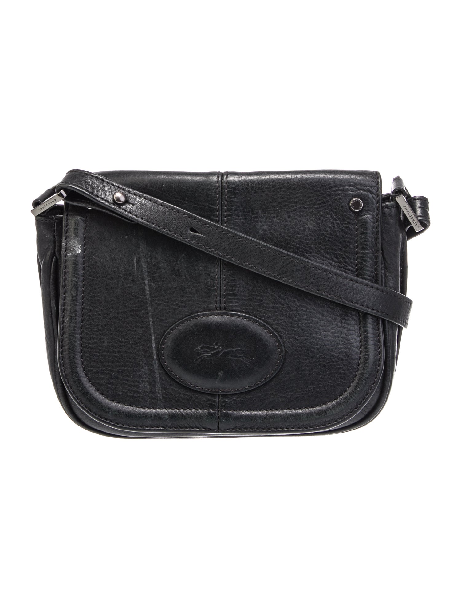 Longchamp Leather Crossbody Bag - Black Crossbody Bags, Handbags ...
