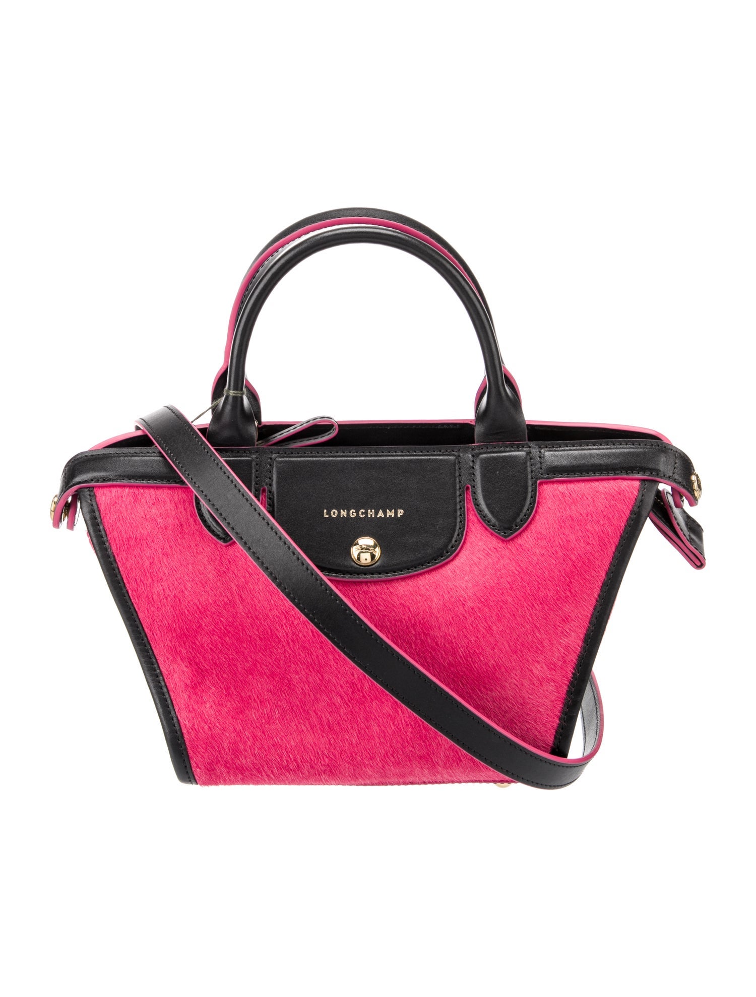 Longchamp Ponyhair Top Handle Bag w/ Tags - Grey Handle Bags, Handbags ...