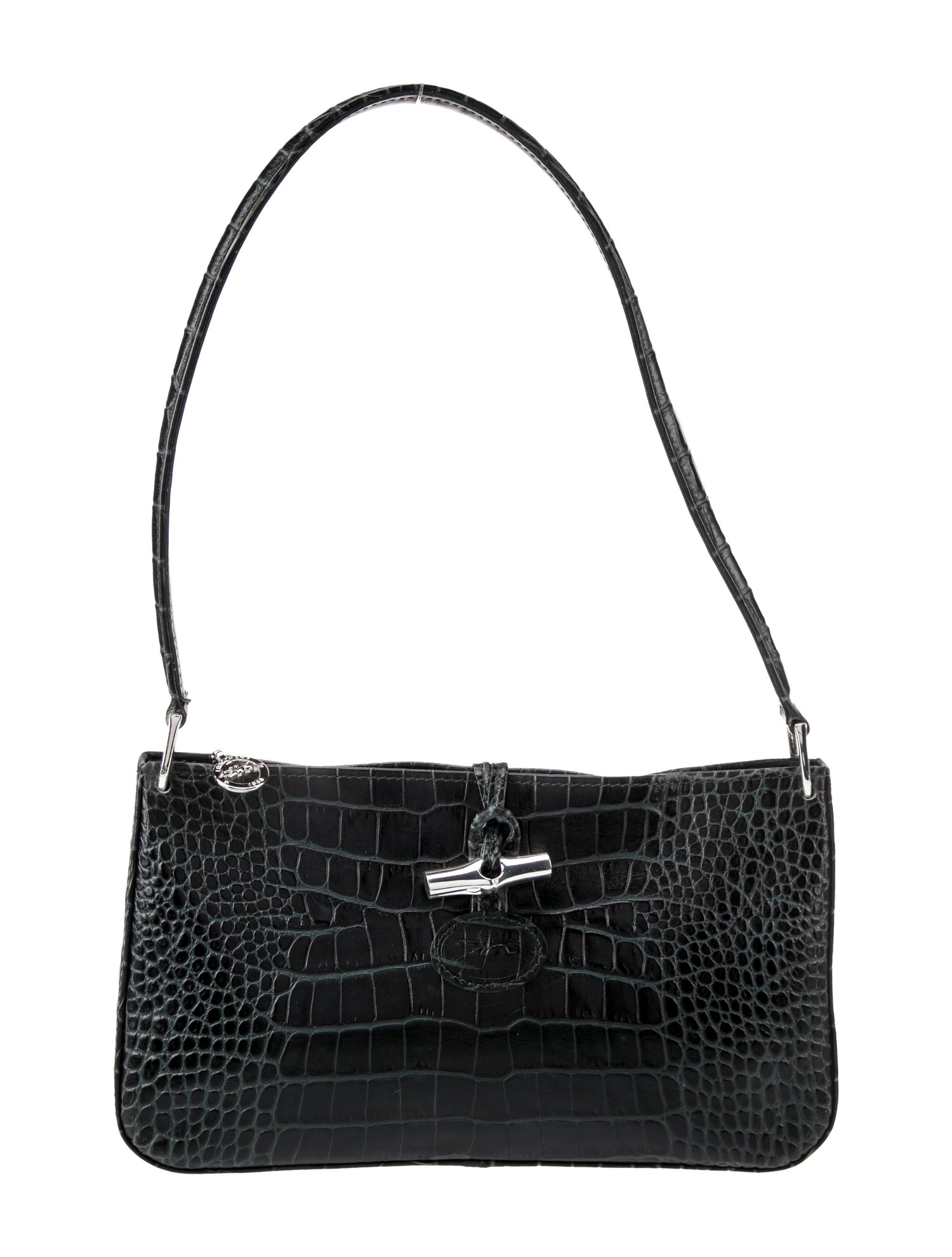 Longchamp Leather Shoulder Bag - Blue Shoulder Bags, Handbags ...