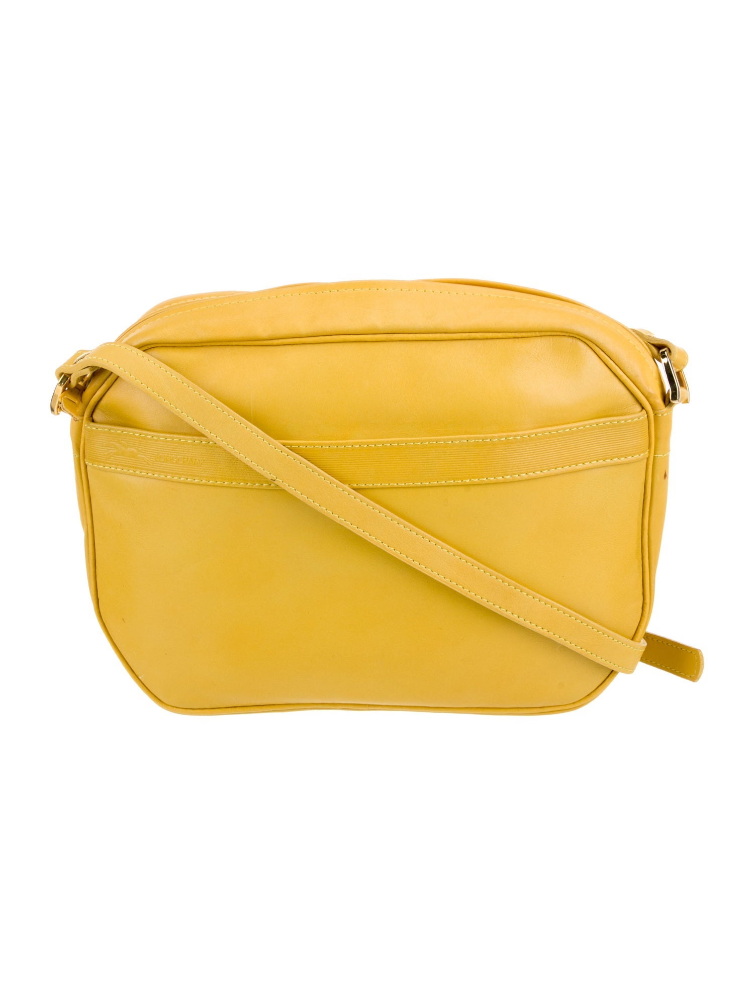 Longchamp Leather Crossbody Bag - Yellow Crossbody Bags, Handbags ...