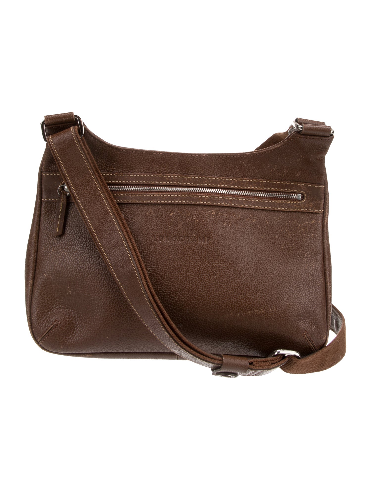 Longchamp Leather Shoulder Bag - Brown Shoulder Bags, Handbags ...