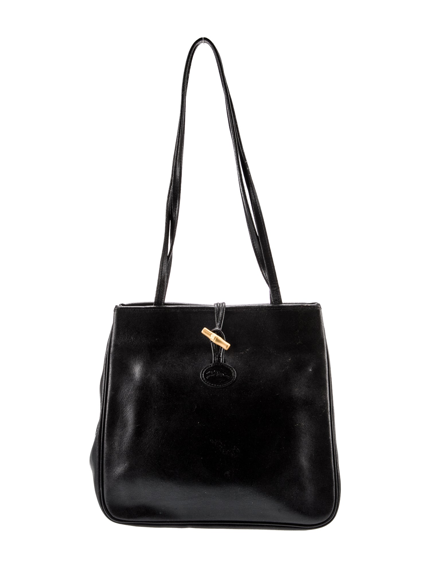 Longchamp Leather Shoulder Bag - Black Shoulder Bags, Handbags ...