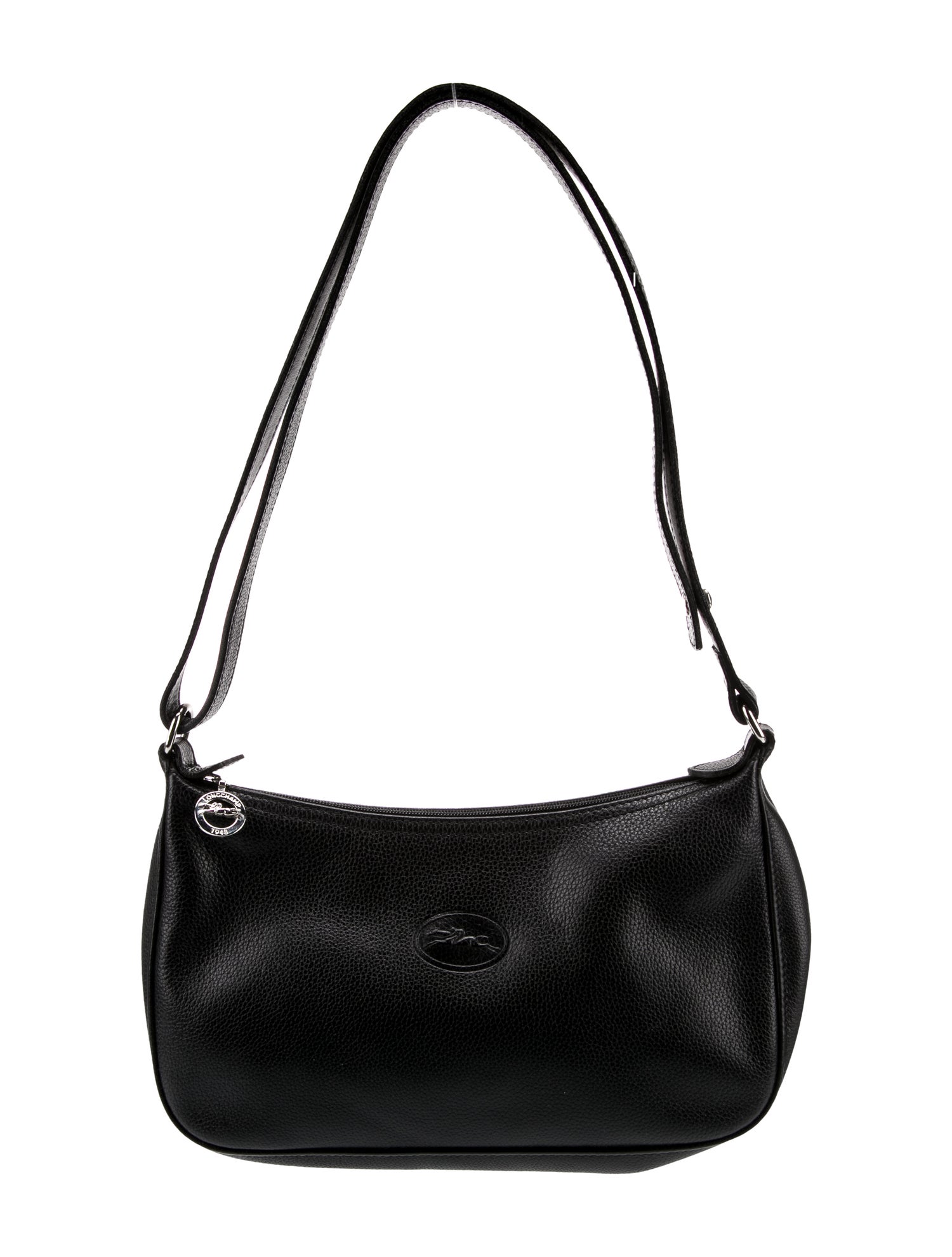 Longchamp Leather Shoulder Bag - Black Shoulder Bags, Handbags ...