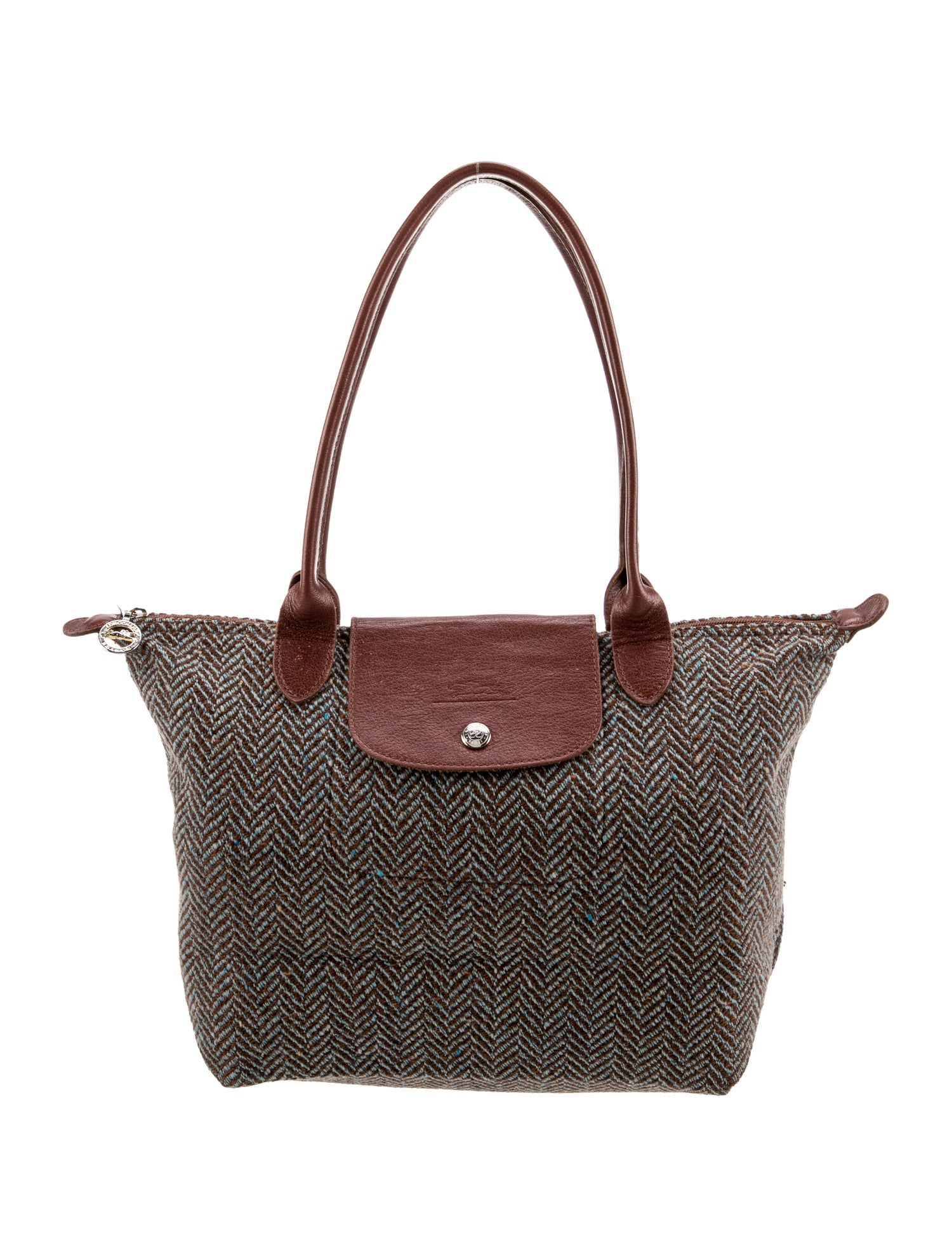 Longchamp Felt Top Handle Bag - Brown Handle Bags, Handbags - WL886017 ...