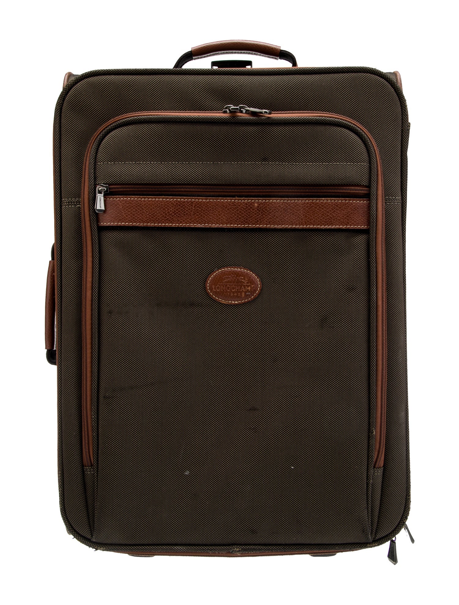 Longchamp Canvas Suitcase - Brown Luggage and Travel, Handbags ...