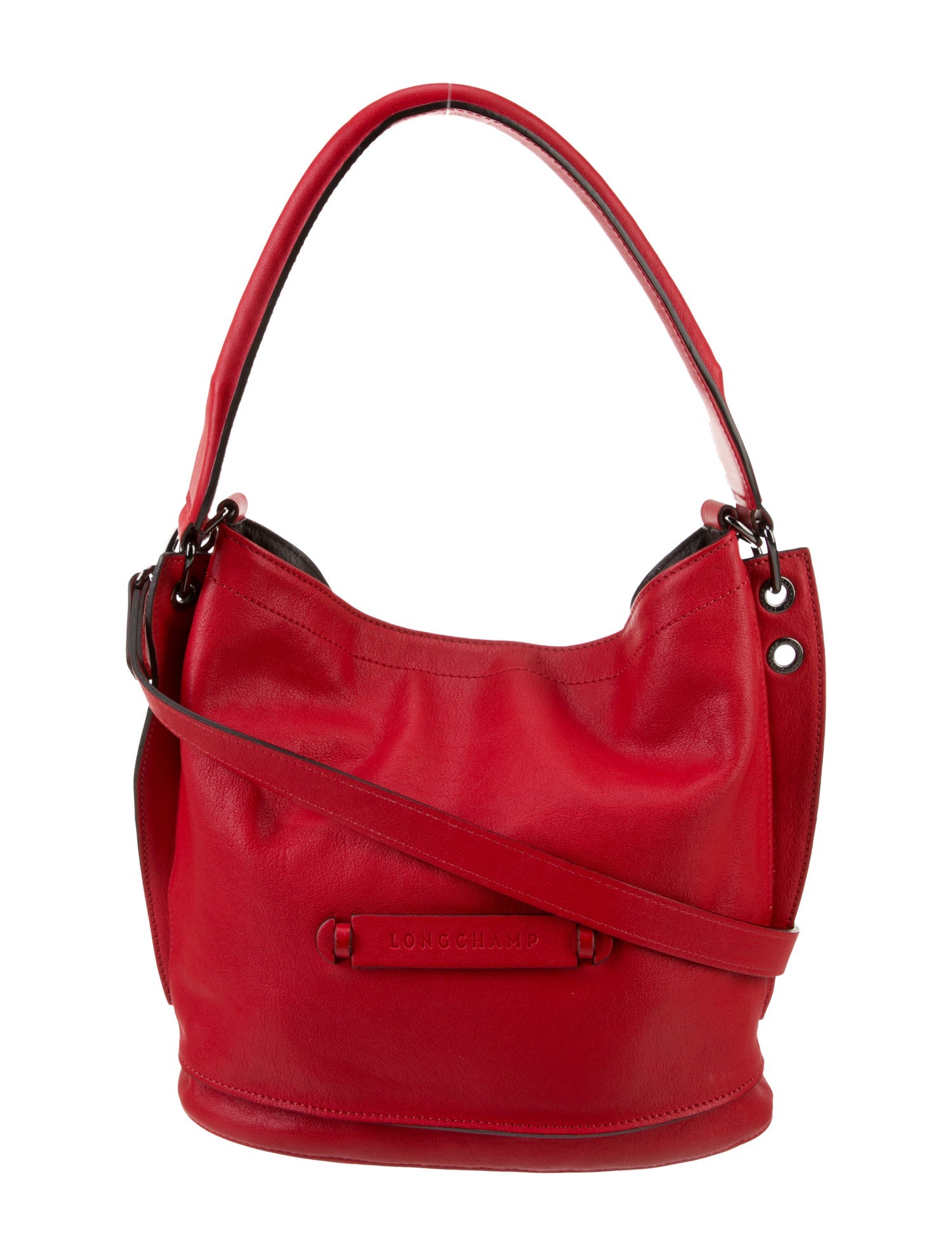 Longchamp Leather Hobo - Red Crossbody Bags, Handbags - WL886171 | The ...