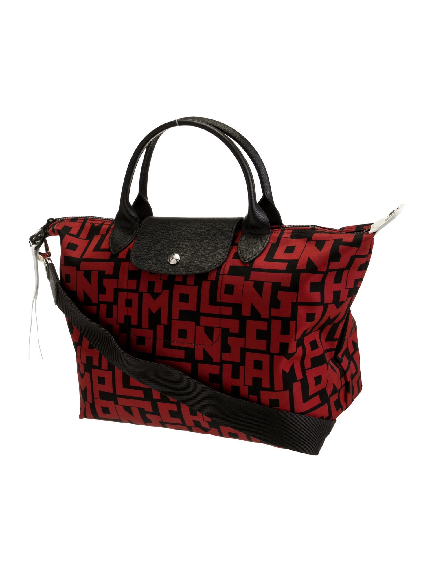 Longchamp x Robert Indiana Canvas Top Handle Bag - Red Handle Bags ...