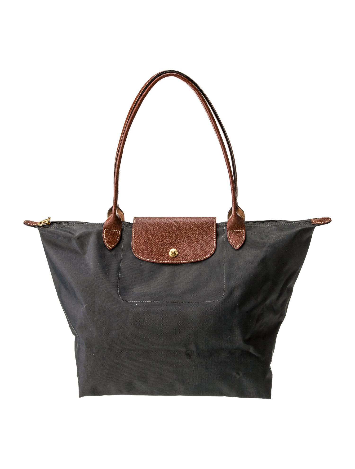 Longchamp Nylon Shoulder Bag - Grey Shoulder Bags, Handbags - WL886835 ...