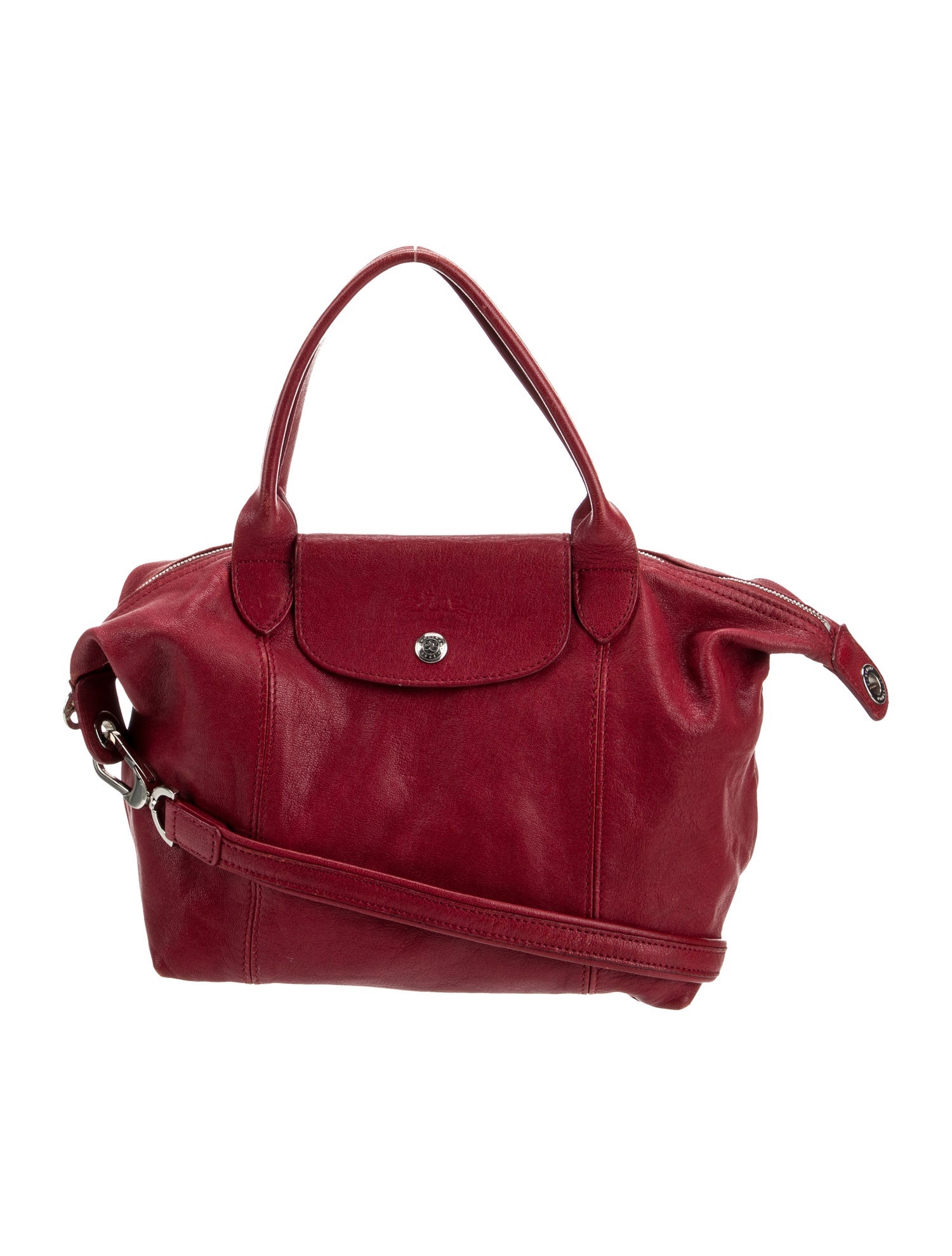 Longchamp Leather Top Handle Bag - Red Handle Bags, Handbags - WL886889 ...