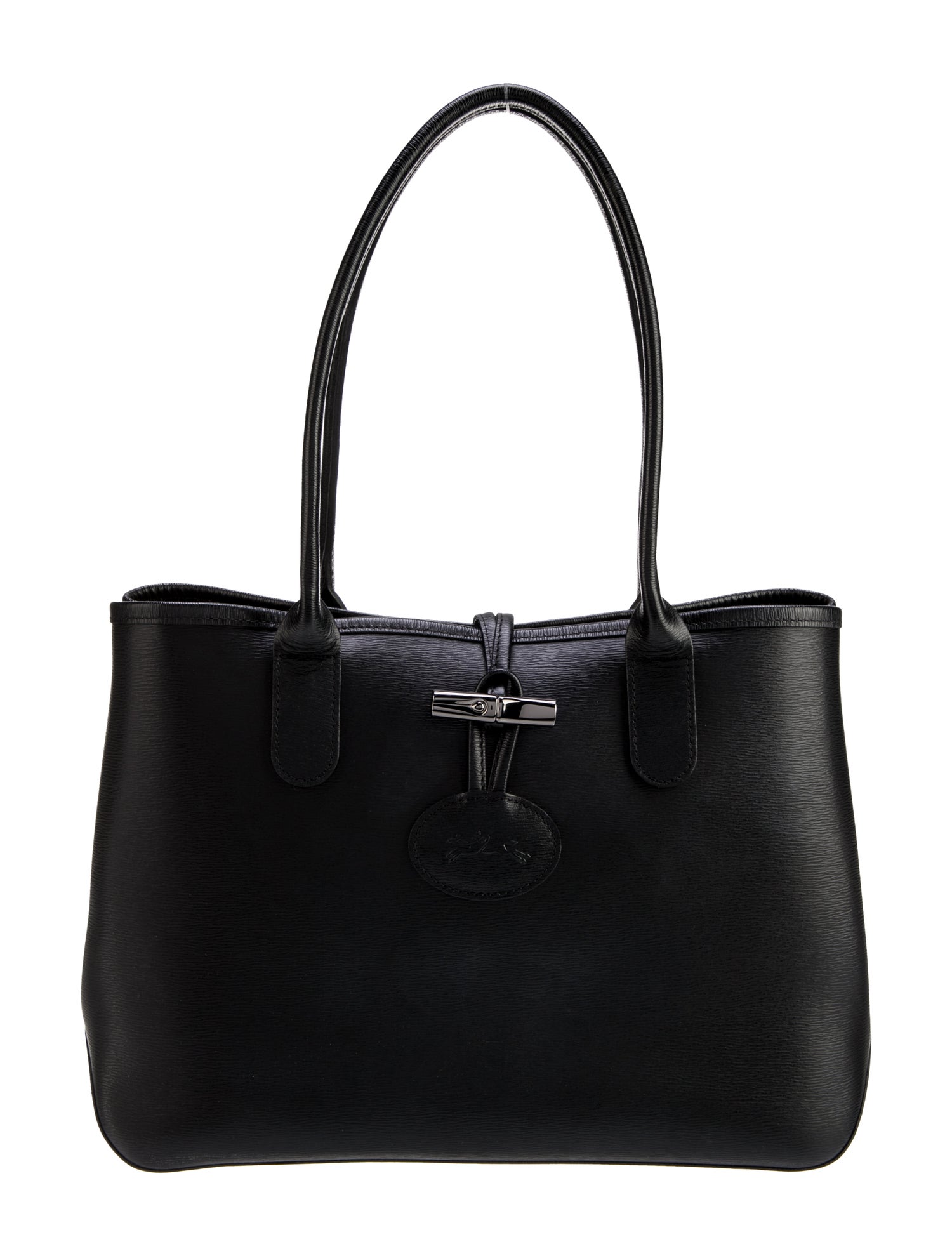 Longchamp Leather Shoulder Bag - Black Shoulder Bags, Handbags ...