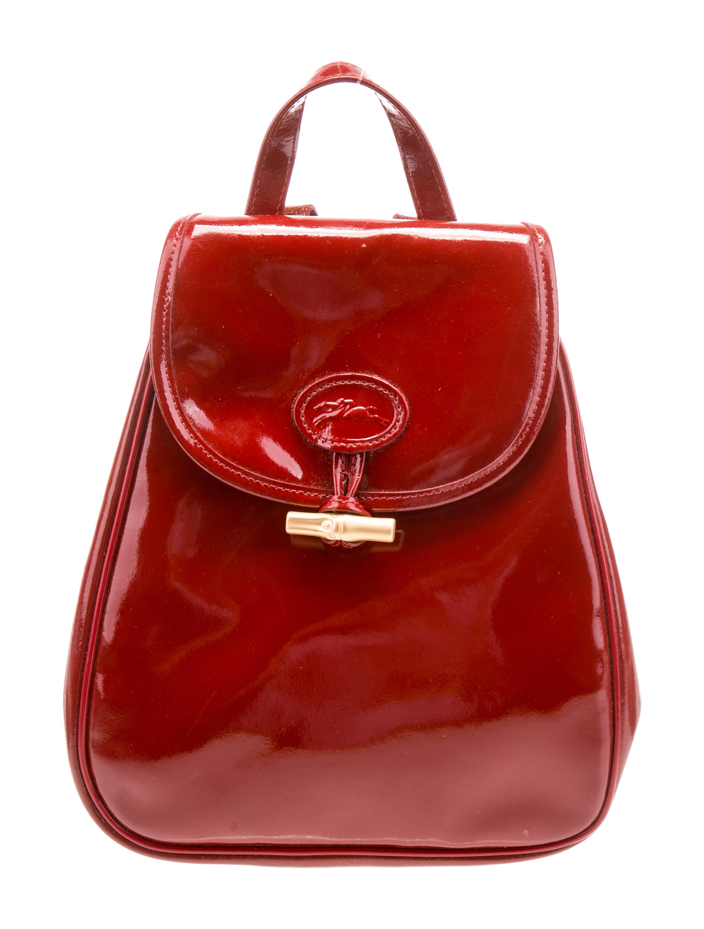 Longchamp Patent Leather Backpack - Red Backpacks, Handbags - WL886970 ...