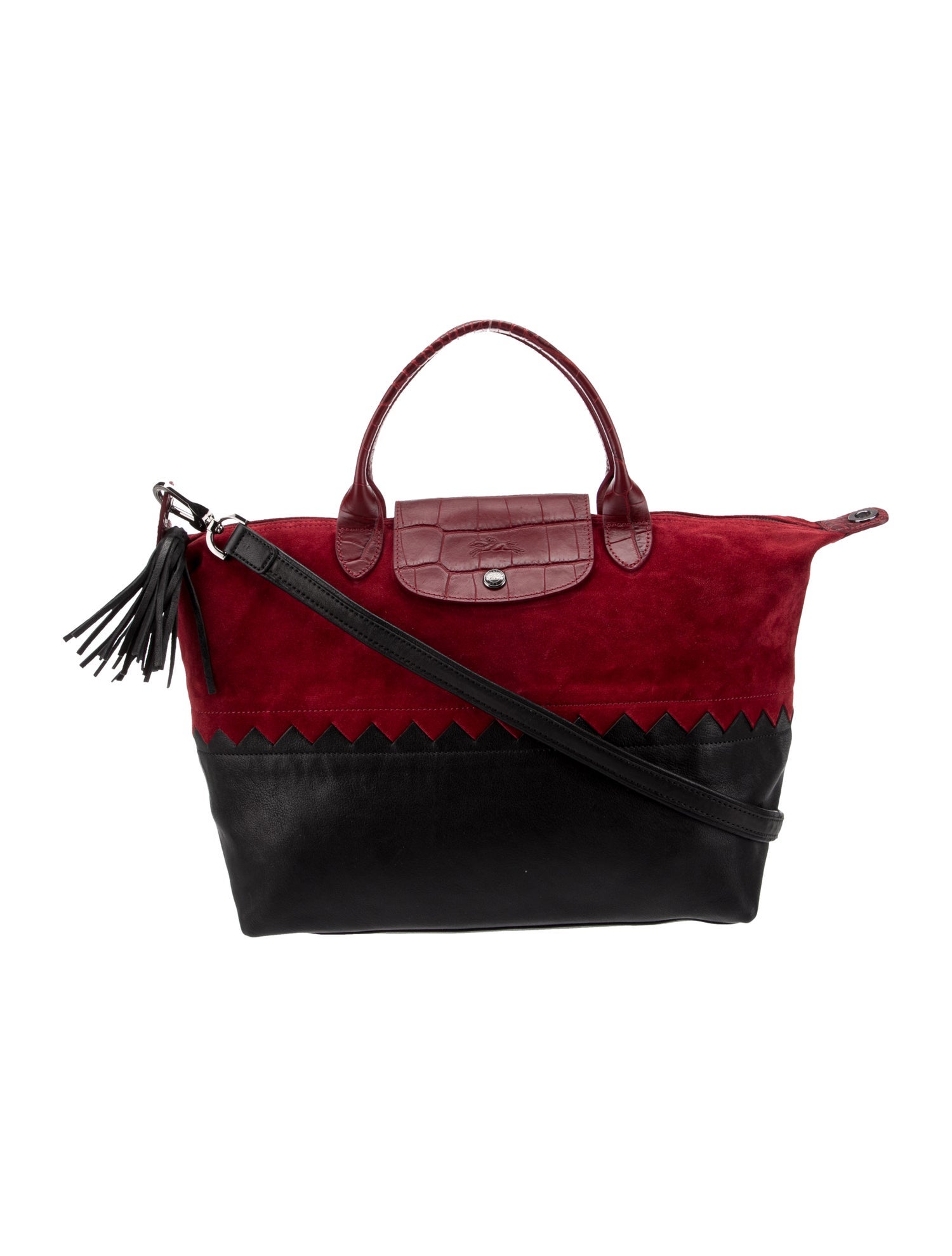Longchamp Suede Weekender Bag - Red Totes, Handbags - WL887031 | The ...