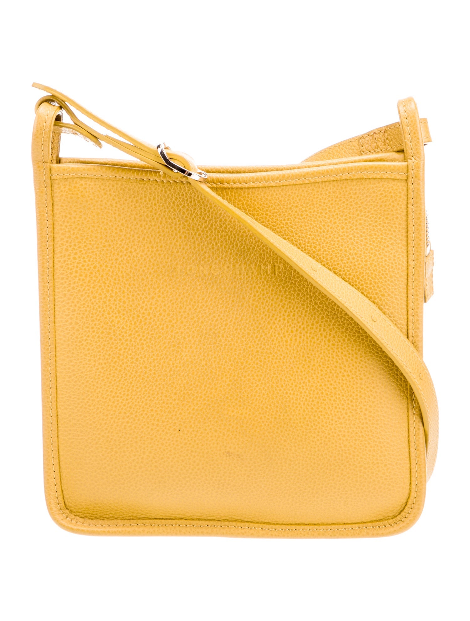 Longchamp Leather Crossbody Bag - Yellow Crossbody Bags, Handbags ...