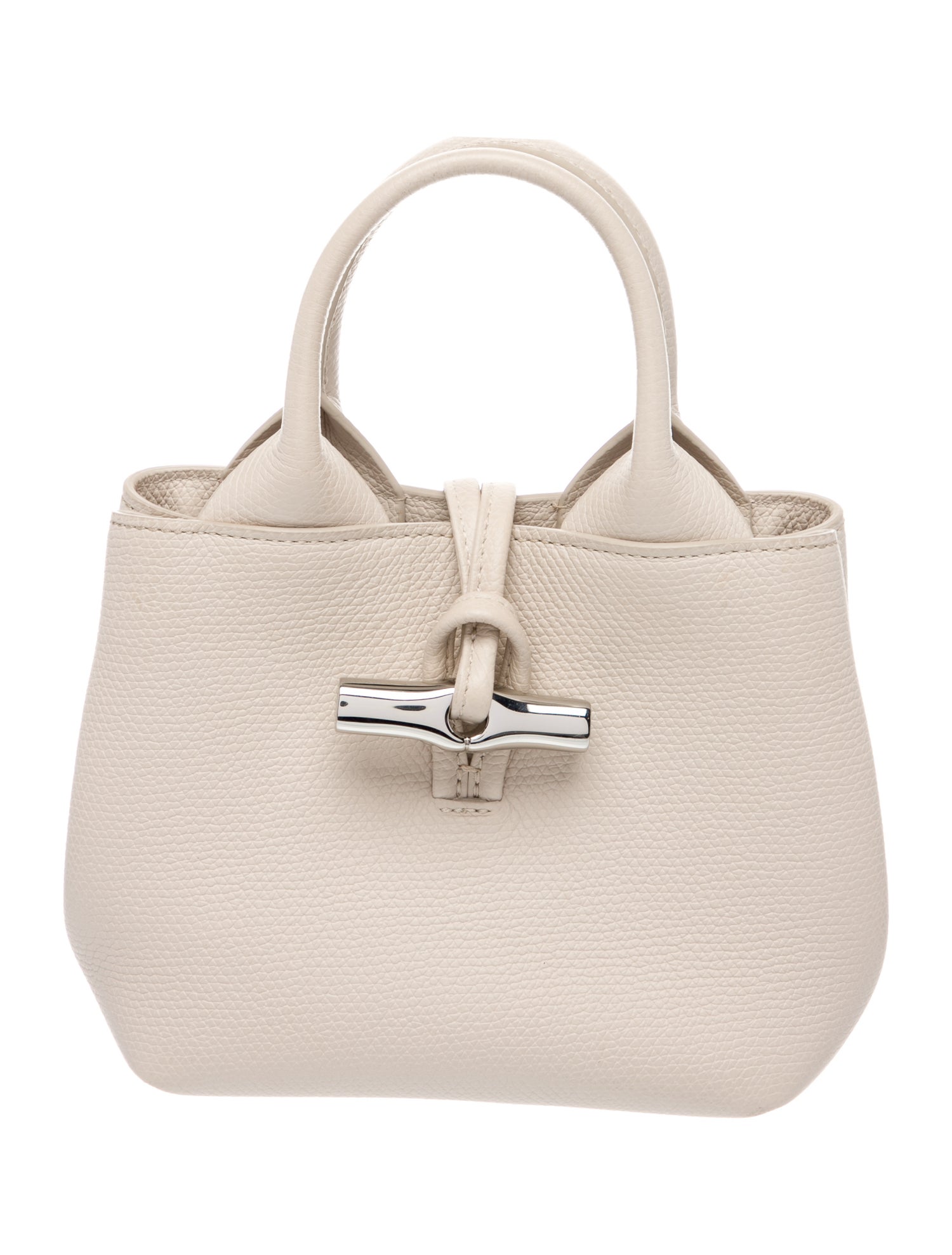 Longchamp Leather Top Handle Bag Mini - Neutrals Handle Bags, Handbags ...