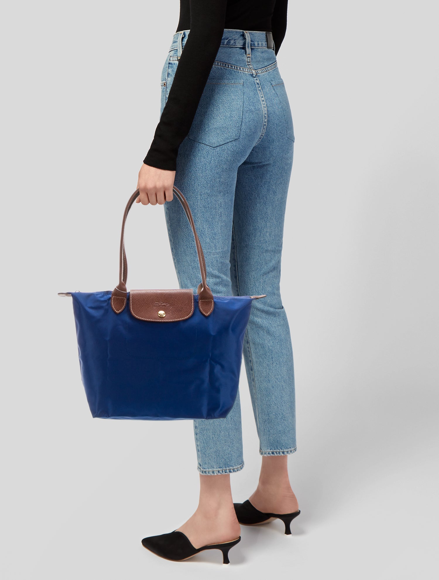Longchamp Nylon Le Pliage Shopping - Blue Shoulder Bags, Handbags ...