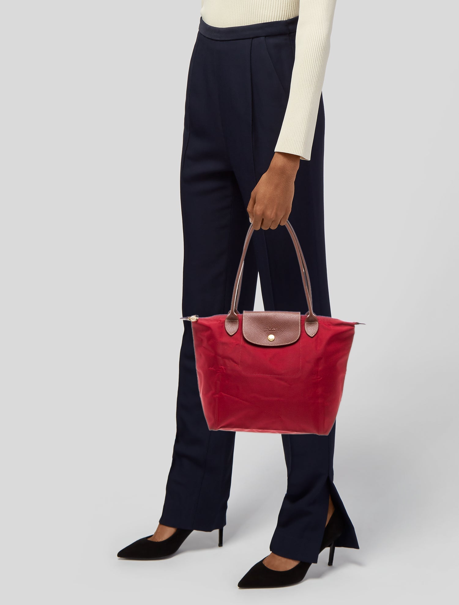 Longchamp Nylon Top Handle Bag - Red Handle Bags, Handbags - WL891573 ...