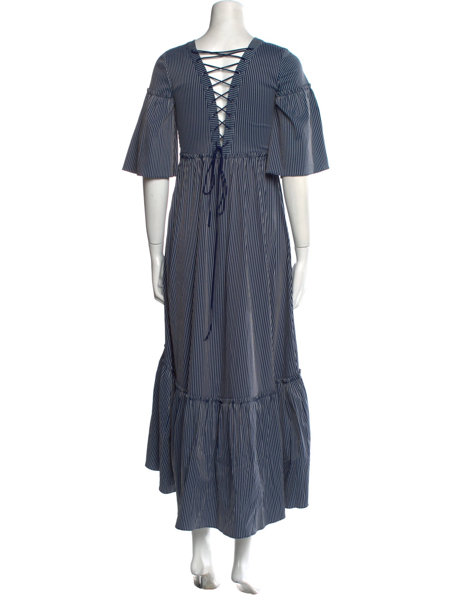 La Ligne Striped Long Dress - Blue Dresses, Clothing - WLALI34553 | The ...