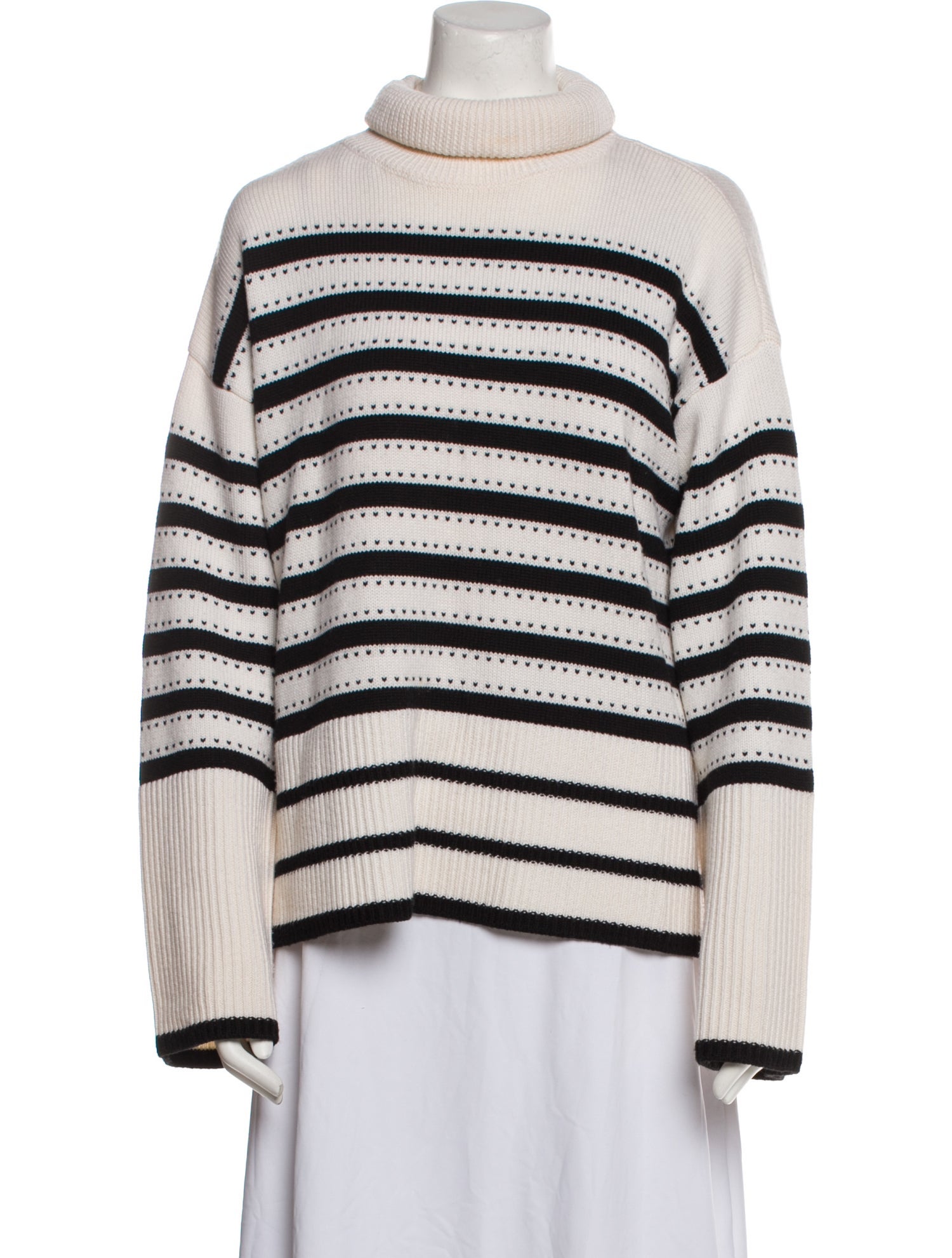 La Ligne Merino Wool Striped Sweater - White Knitwear, Clothing ...