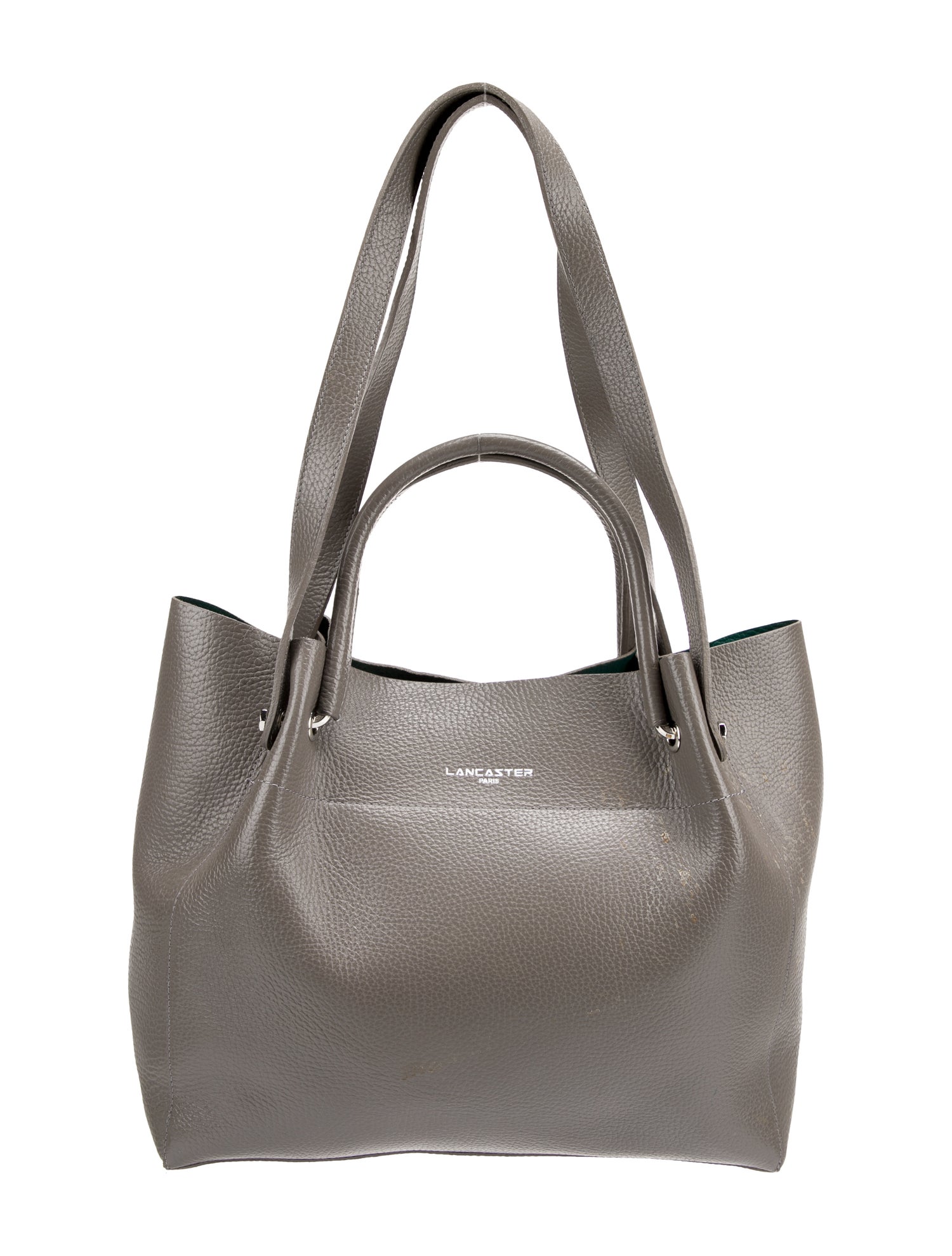 Lancaster Leather Handle Bag - Grey Handle Bags, Handbags - WLANC20350 ...