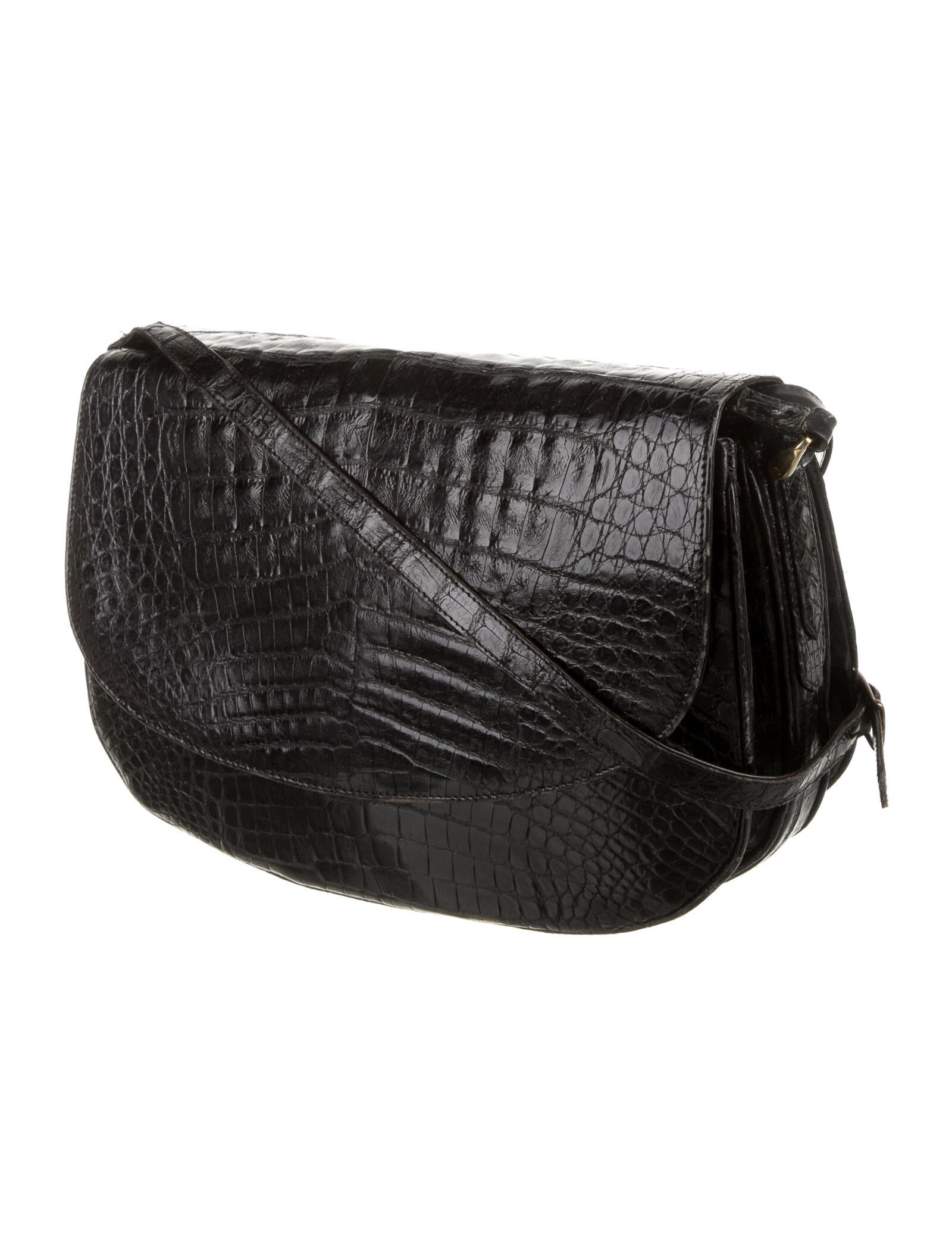 Luc Benoit Patent Leather Shoulder Bag - Black Shoulder Bags, Handbags ...