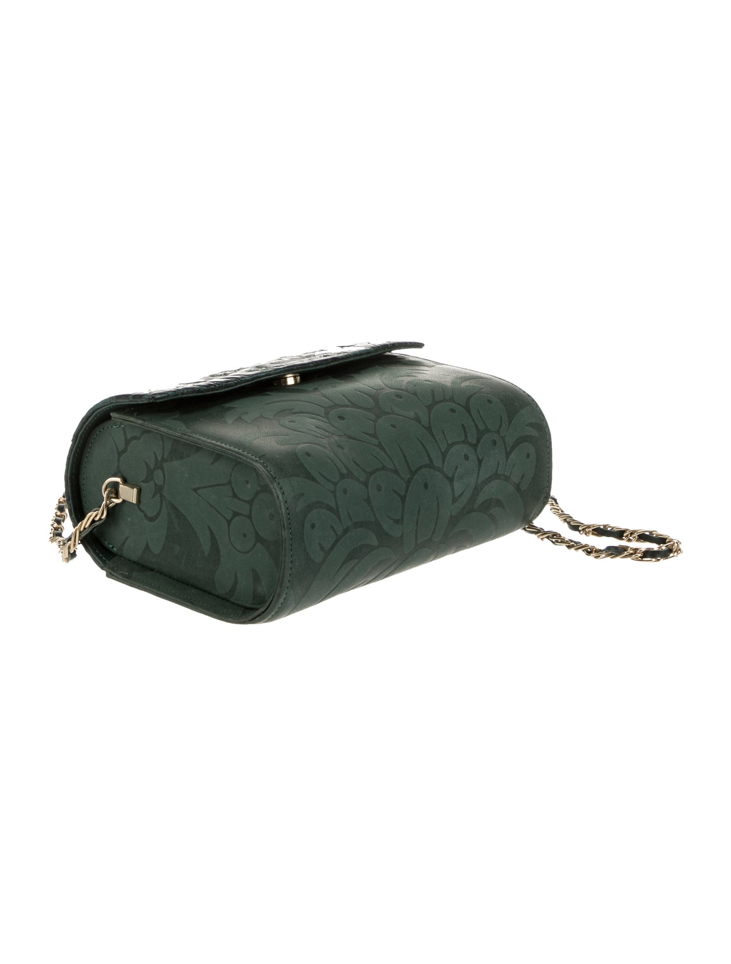 Luc Benoit Leather Evening Bag - Green Crossbody Bags, Handbags ...