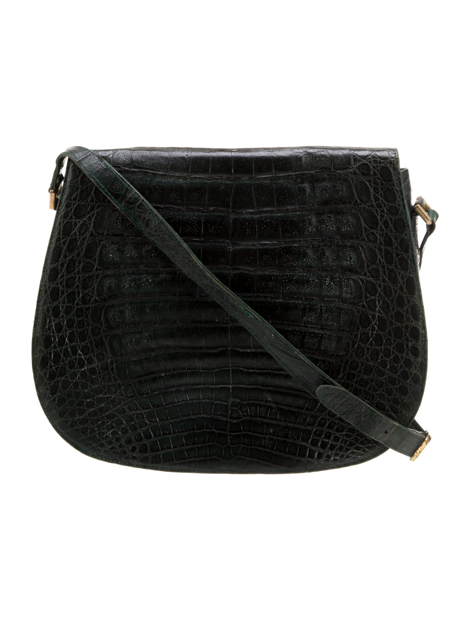 Luc Benoit Embossed Leather Crossbody Bag - Green Crossbody Bags ...