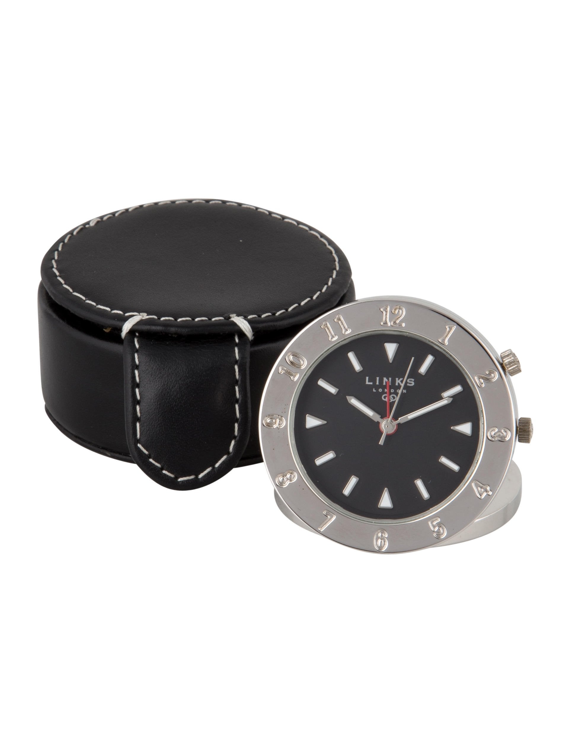 Links of London Travel Alarm Clock - Silver Decorative Accents, Decor ...