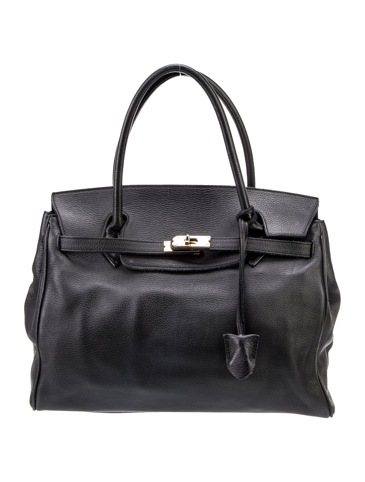 Lederer Leather Handle Bag - Black Handle Bags, Handbags - WLEDE20074 ...