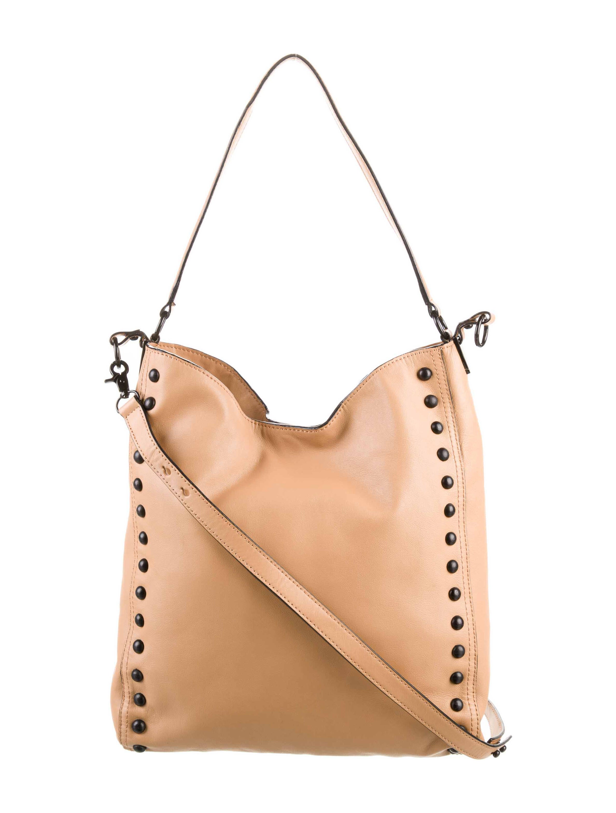 Loeffler Randall Leather Studded Shoulder Bag - Neutrals Shoulder Bags ...