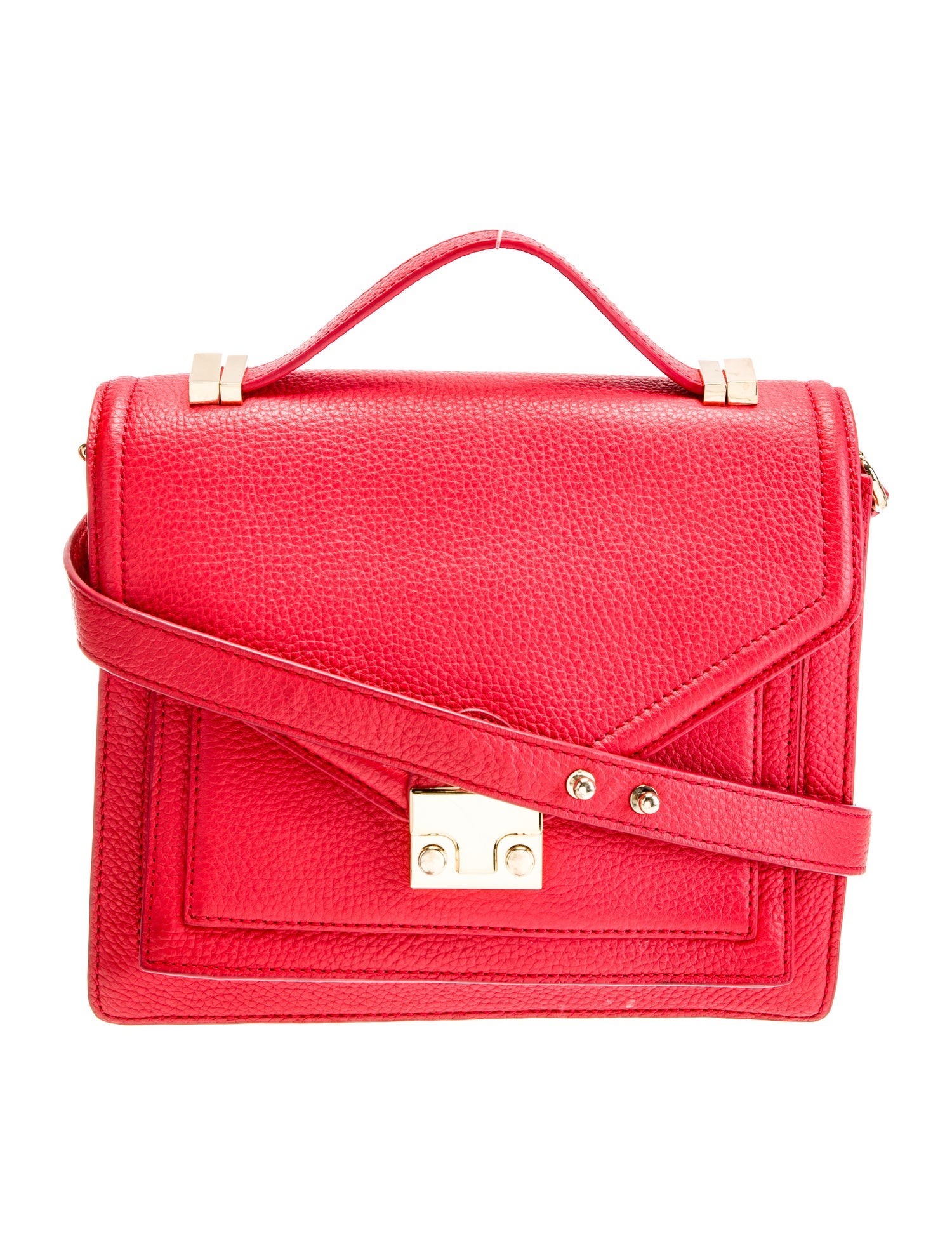 Loeffler Randall Leather Briefcase - Red Crossbody Bags, Handbags ...