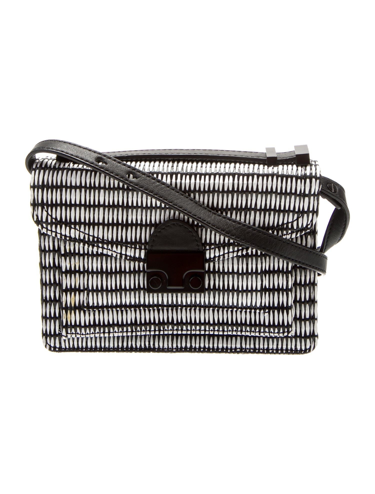 Loeffler Randall Straw Crossbody Bag - Black Crossbody Bags, Handbags ...