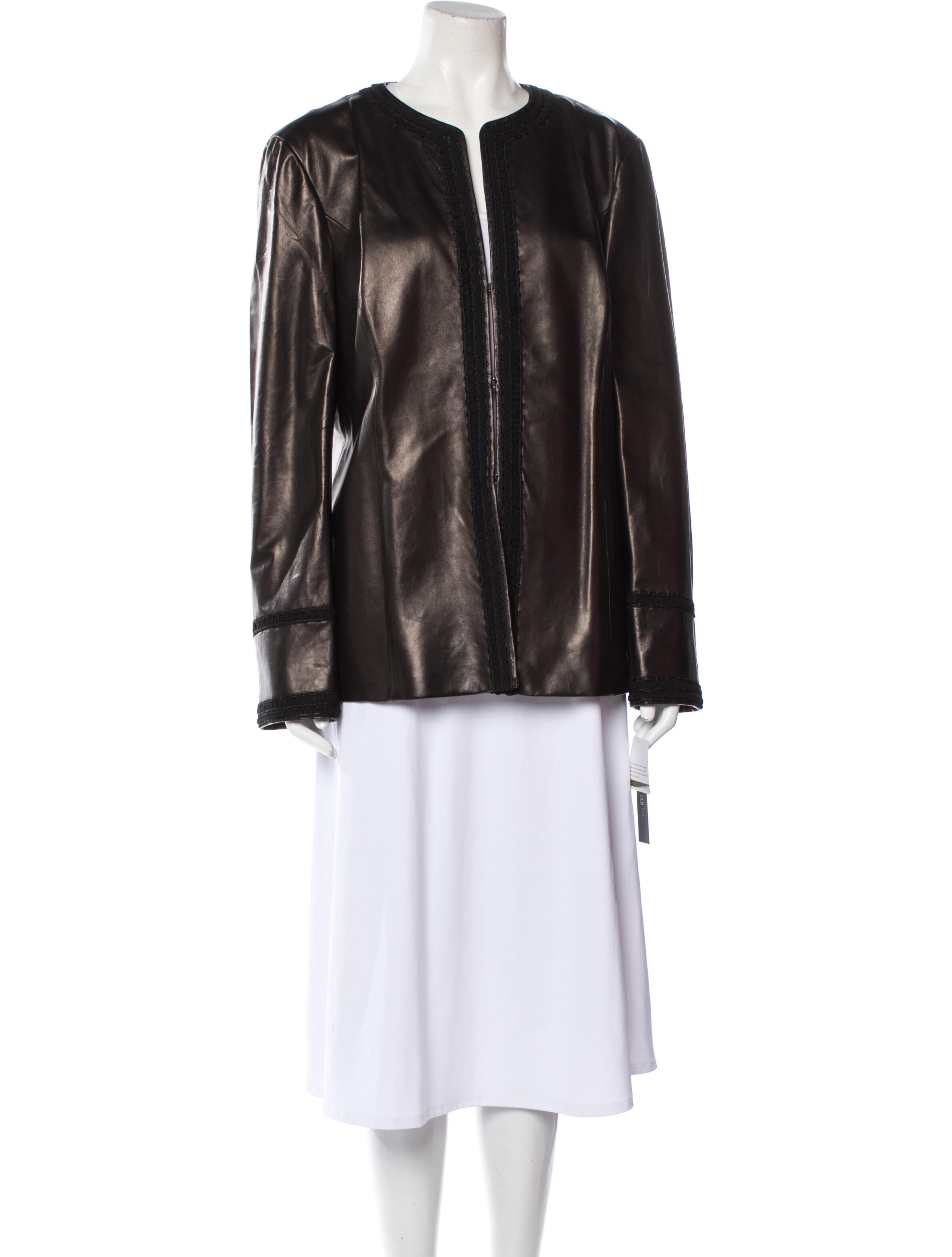 Kate Spade New York Lamb Leather Biker Jacket - Black Jackets, Clothing ...