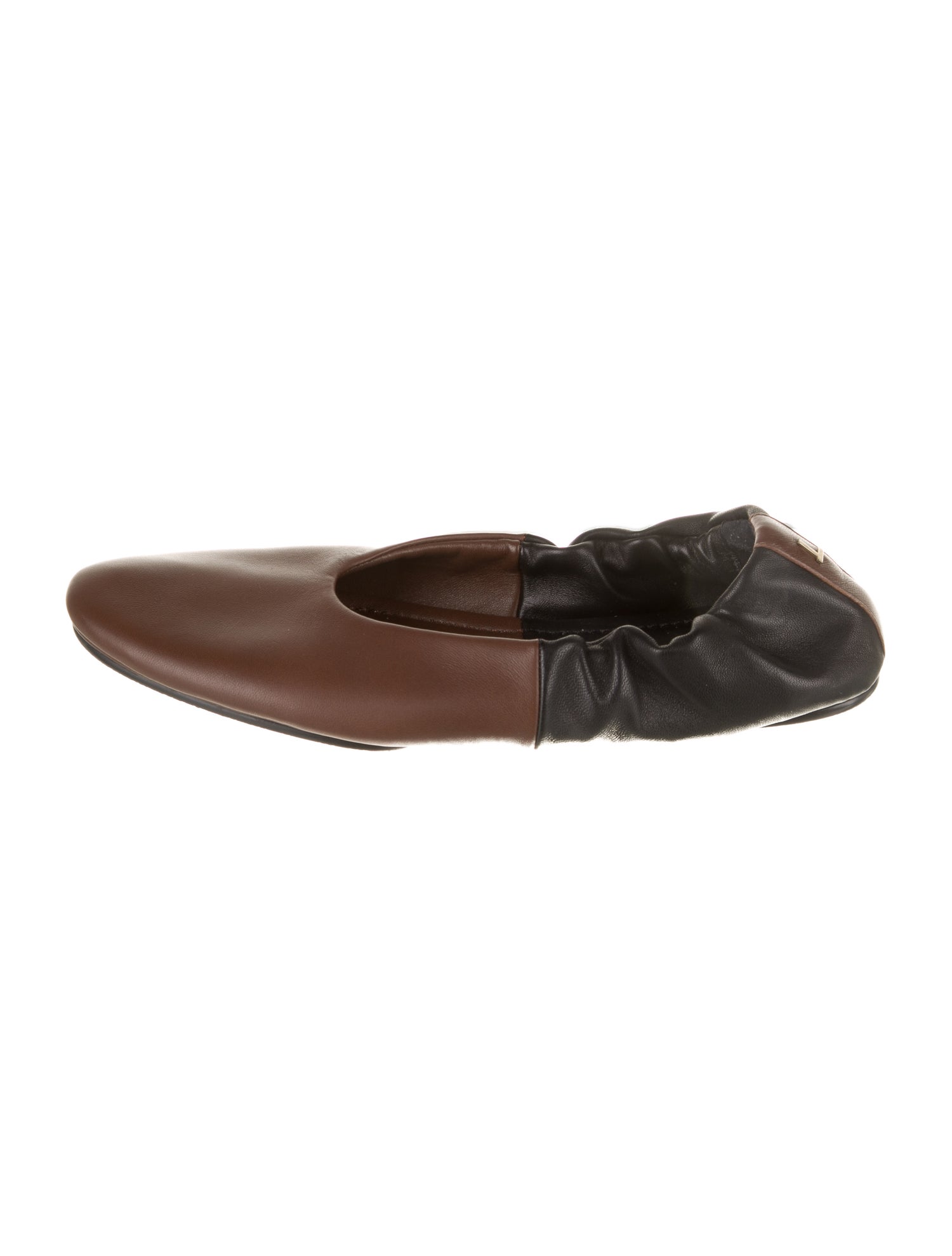 Lafayette 148 Leather Colorblock Pattern Ballet Flats - Brown Flats ...