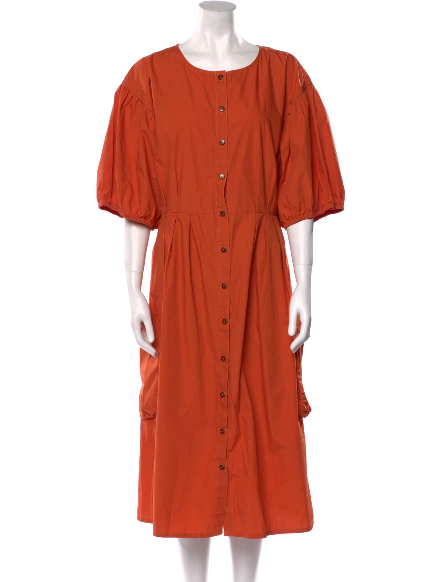 L.F.Markey Scoop Neck Midi Length Dress - Orange Dresses, Clothing ...