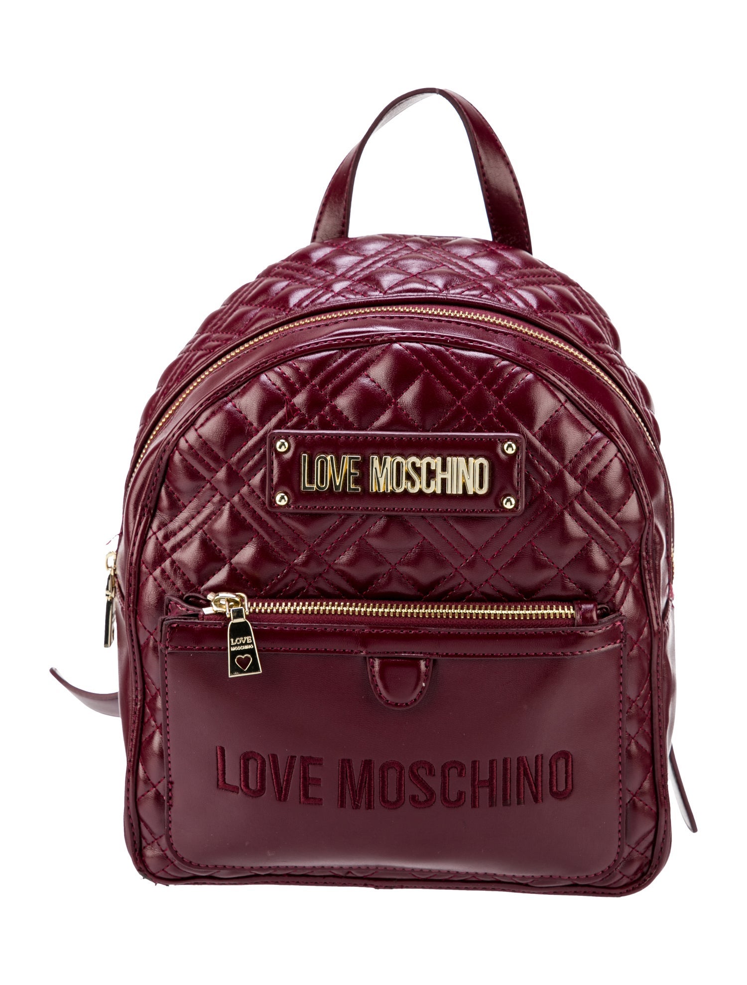 Love Moschino Leather Backpack - Red Backpacks, Handbags - WLH32076 ...