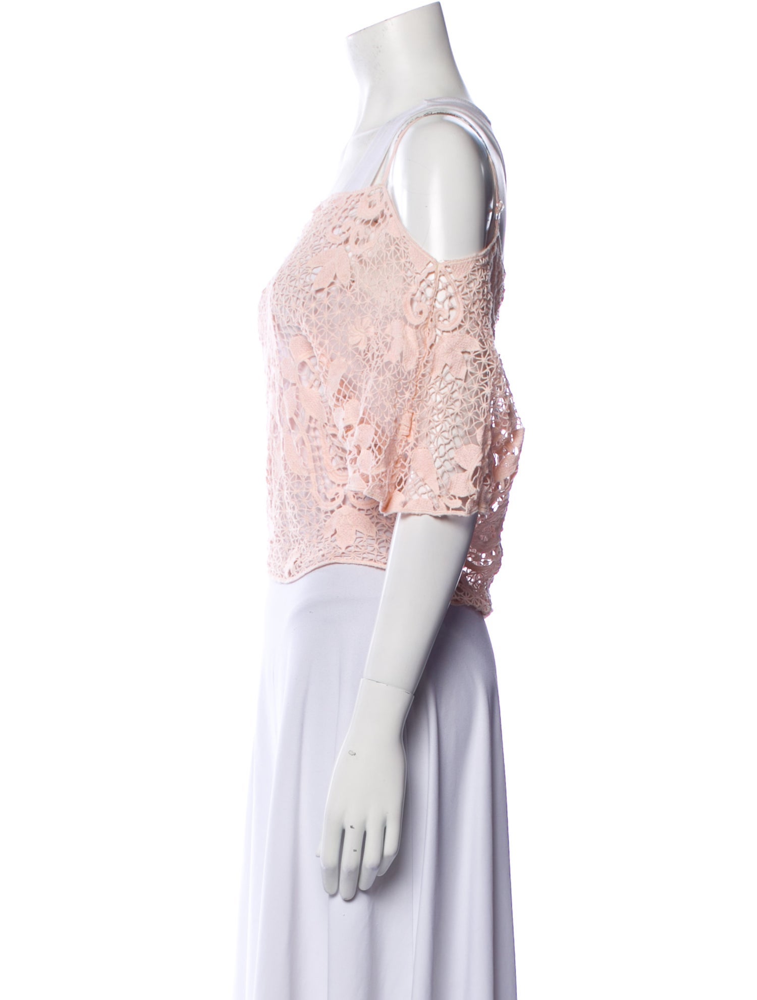 Lisa Maree Square Neckline Short Sleeve Crop Top - Pink Tops, Clothing ...