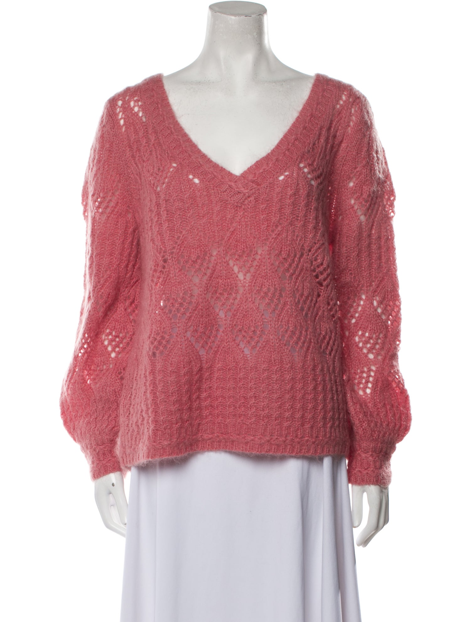 La Maille Sezane V-Neck Sweater - Neutrals Knitwear, Clothing ...