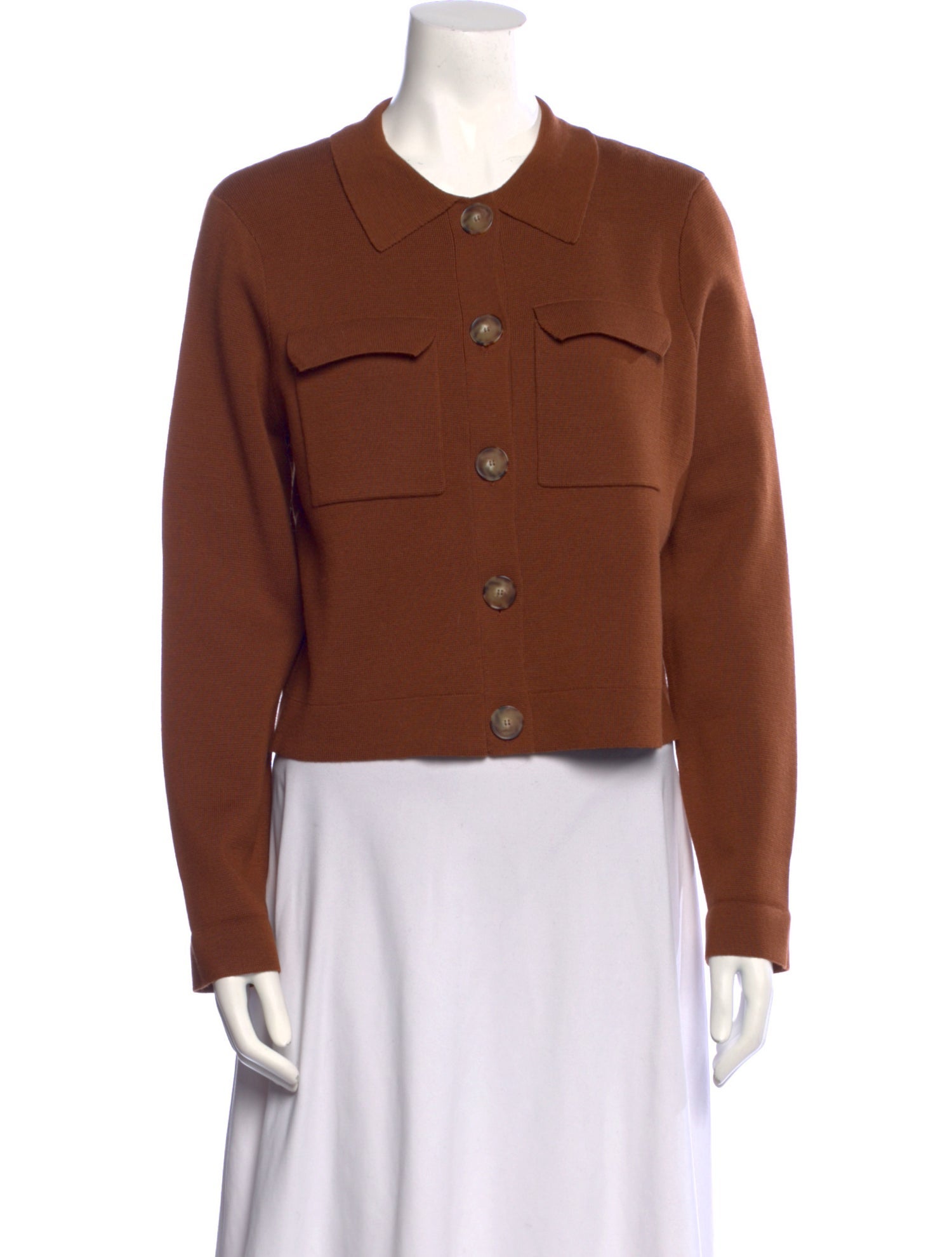 La Maille Sezane Merino Wool Crew Neck Sweater w/ Tags - Brown Knitwear ...