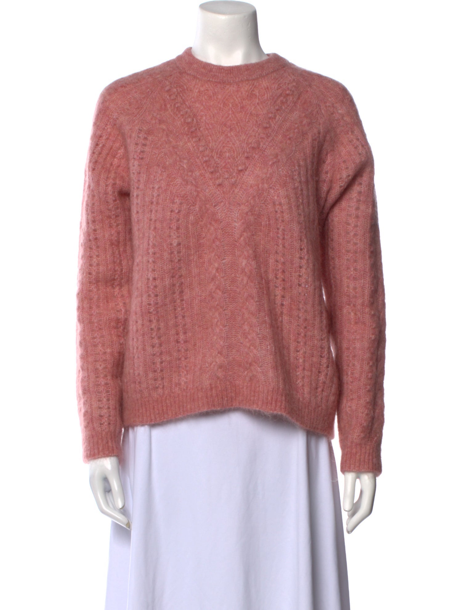 La Maille Sezane Crew Neck Sweater - Pink Knitwear, Clothing ...