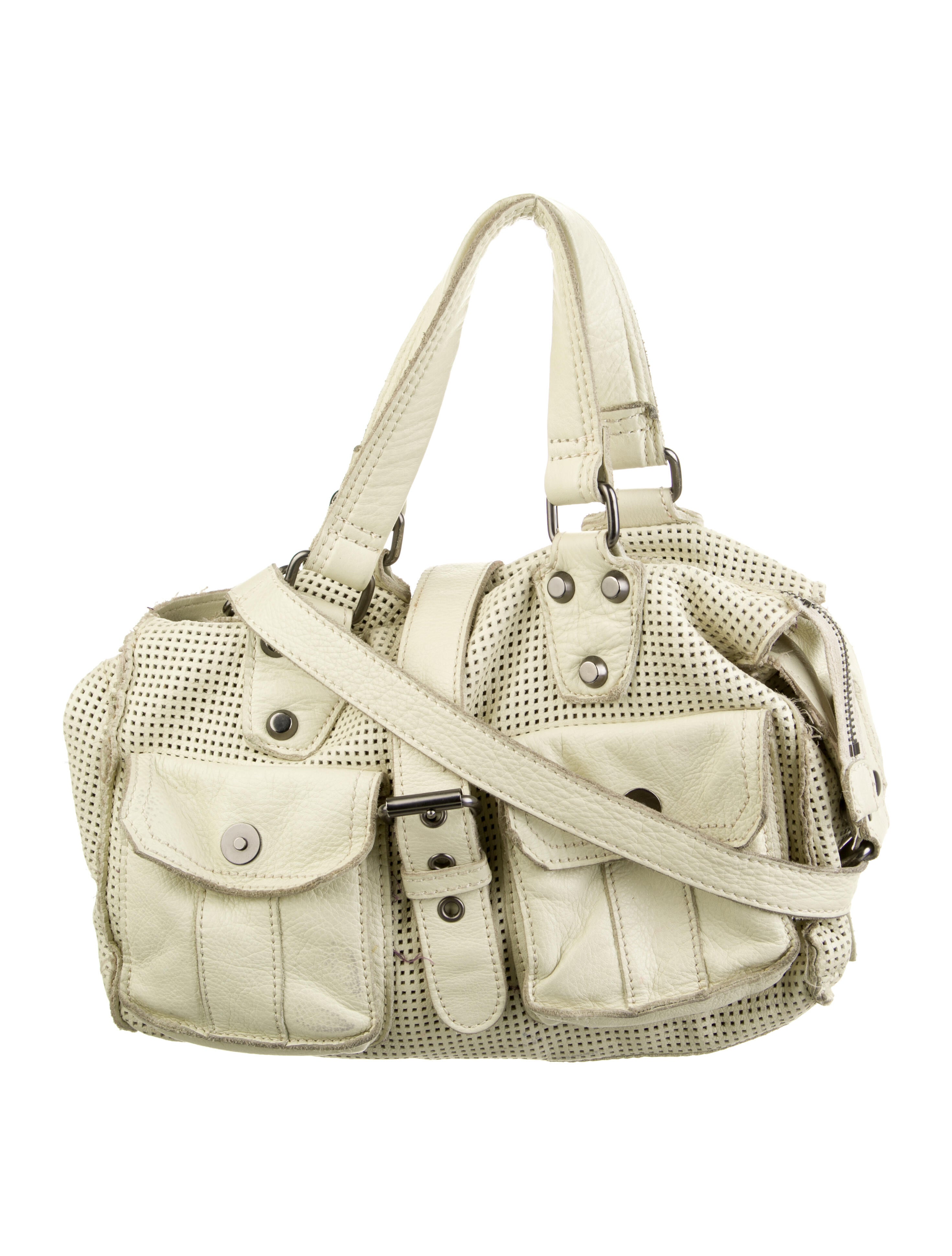 Linea Pelle Embossed Leather Shoulder Bag - Grey Shoulder Bags ...