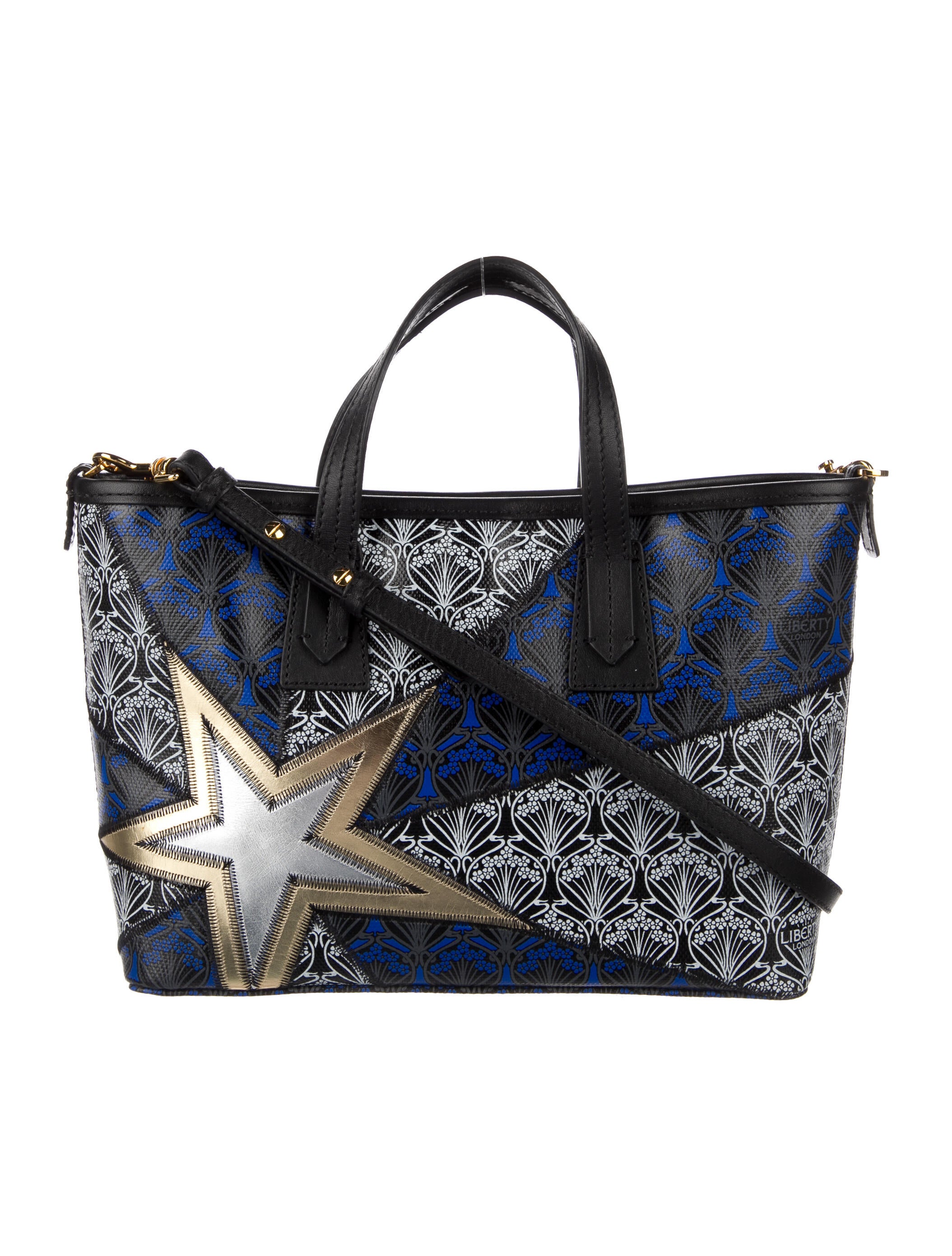 Liberty of London Coated Canvas Shoulder Bag - Blue Shoulder Bags ...