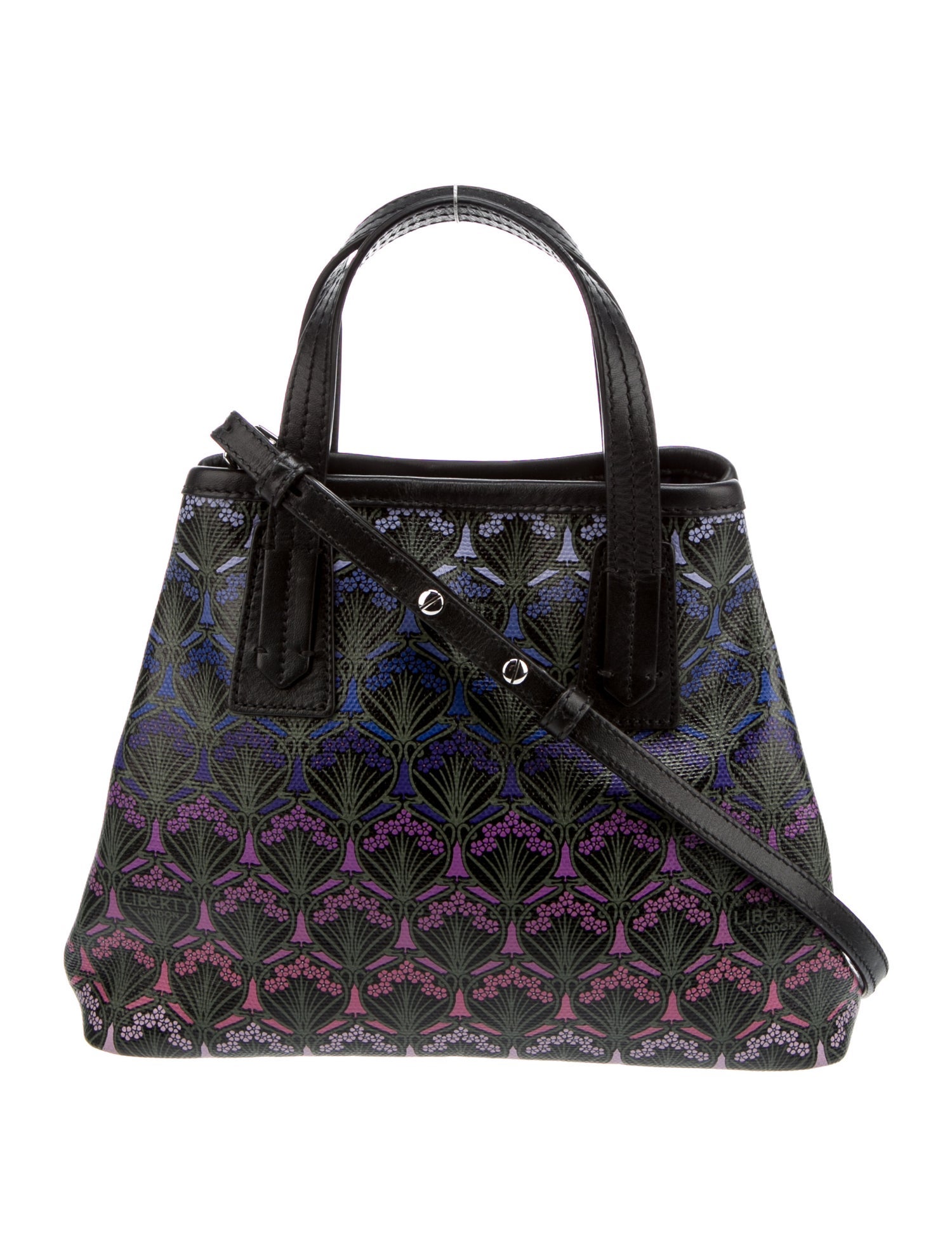 Liberty of London Patterned Print Handle Bag - Black Handle Bags ...